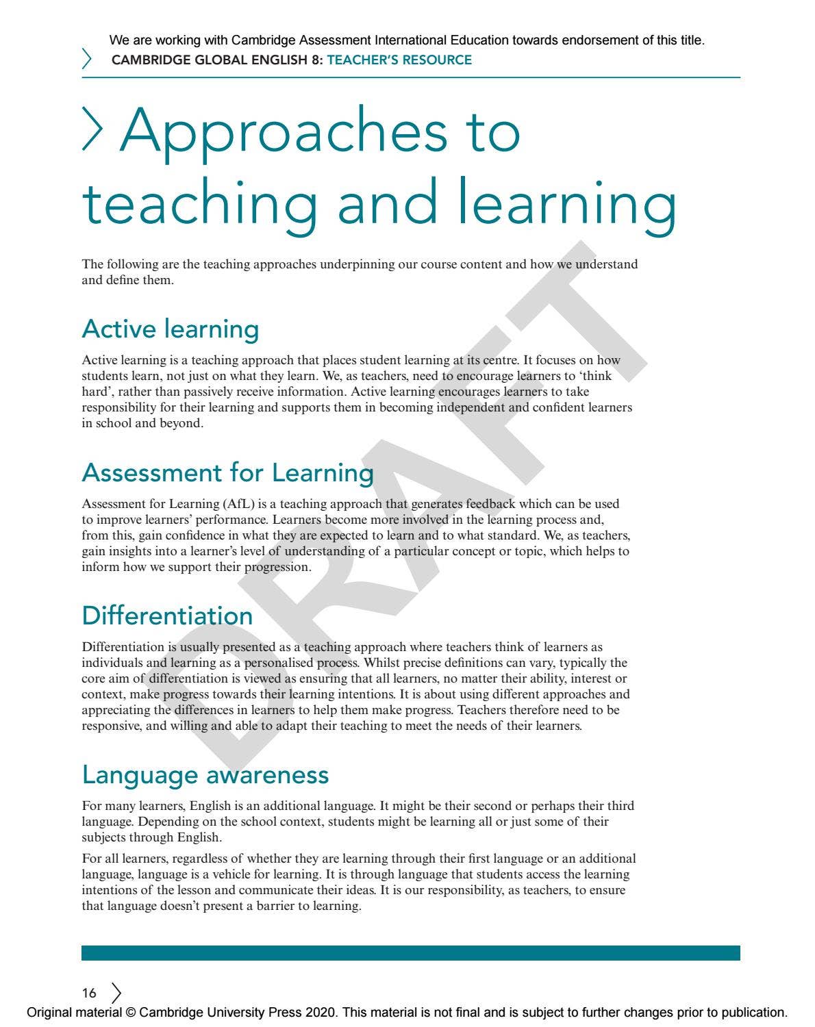 Global English TEACHER’S RESOURCE 8 Sample by Cambridge International ...