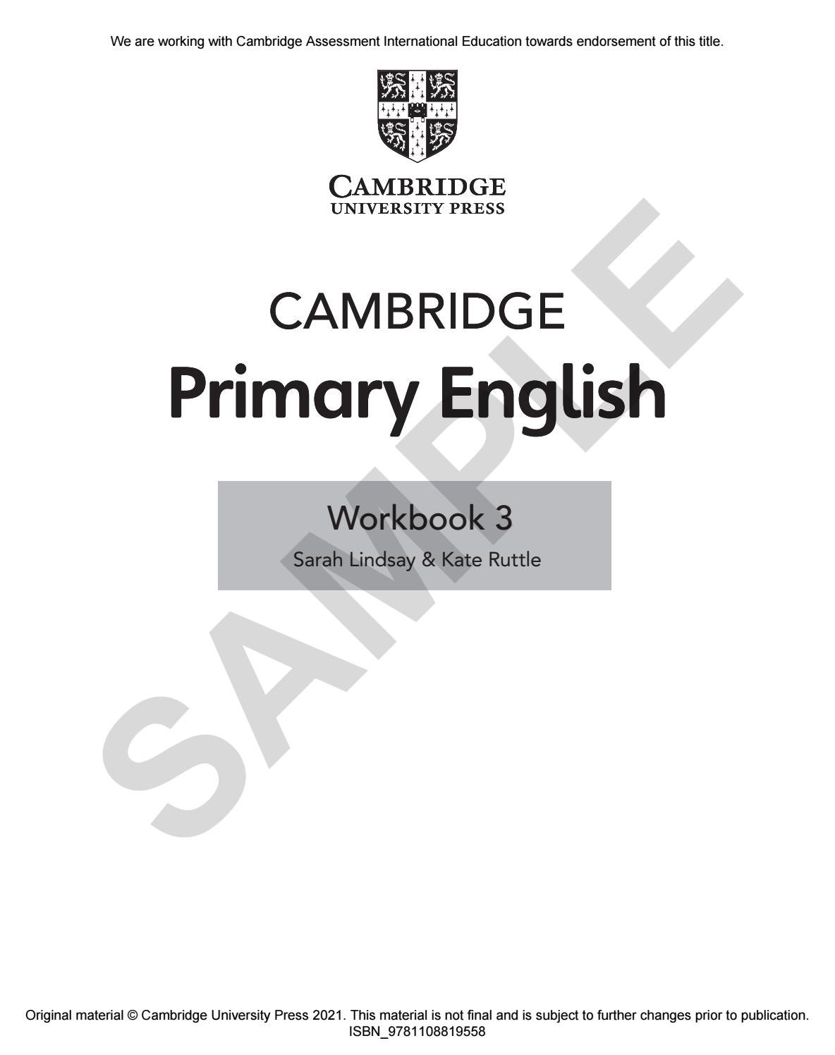 Primary English Workbook 3 Sample by Cambridge International Education ...
