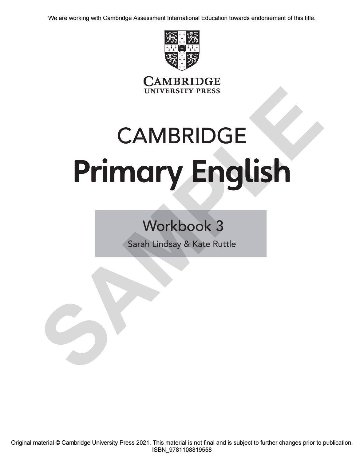 Primary English Workbook 3 Sample by Cambridge International Education ...