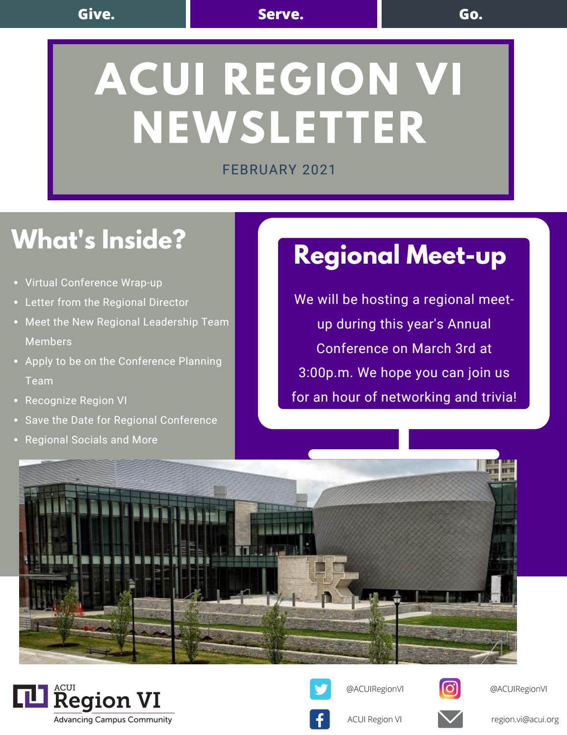 ACUI Region VI Newsletter February by ACUI Region VI - Issuu