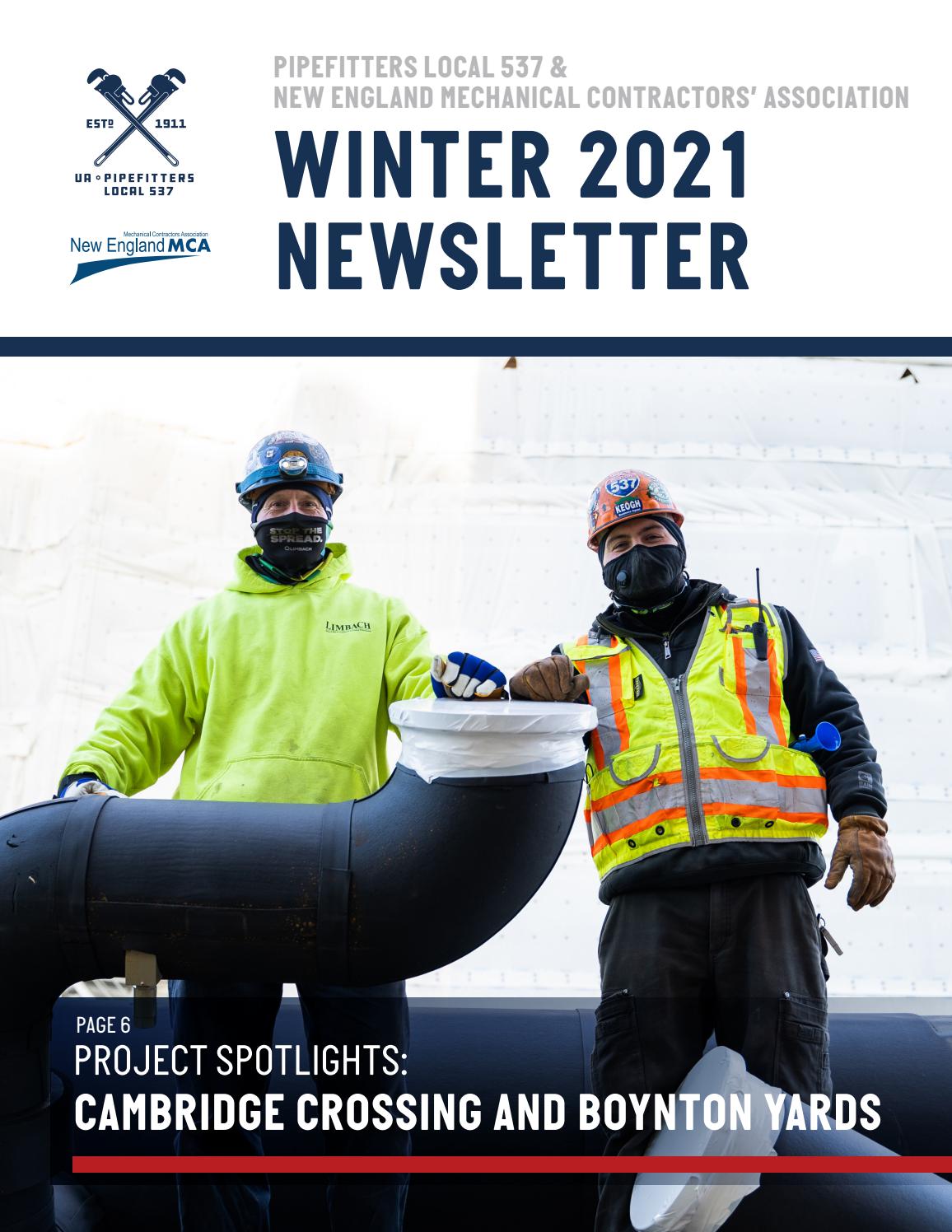 Pipefitters Local 537 Winter 2021 Newsletter by Pipefitters 537 - Issuu