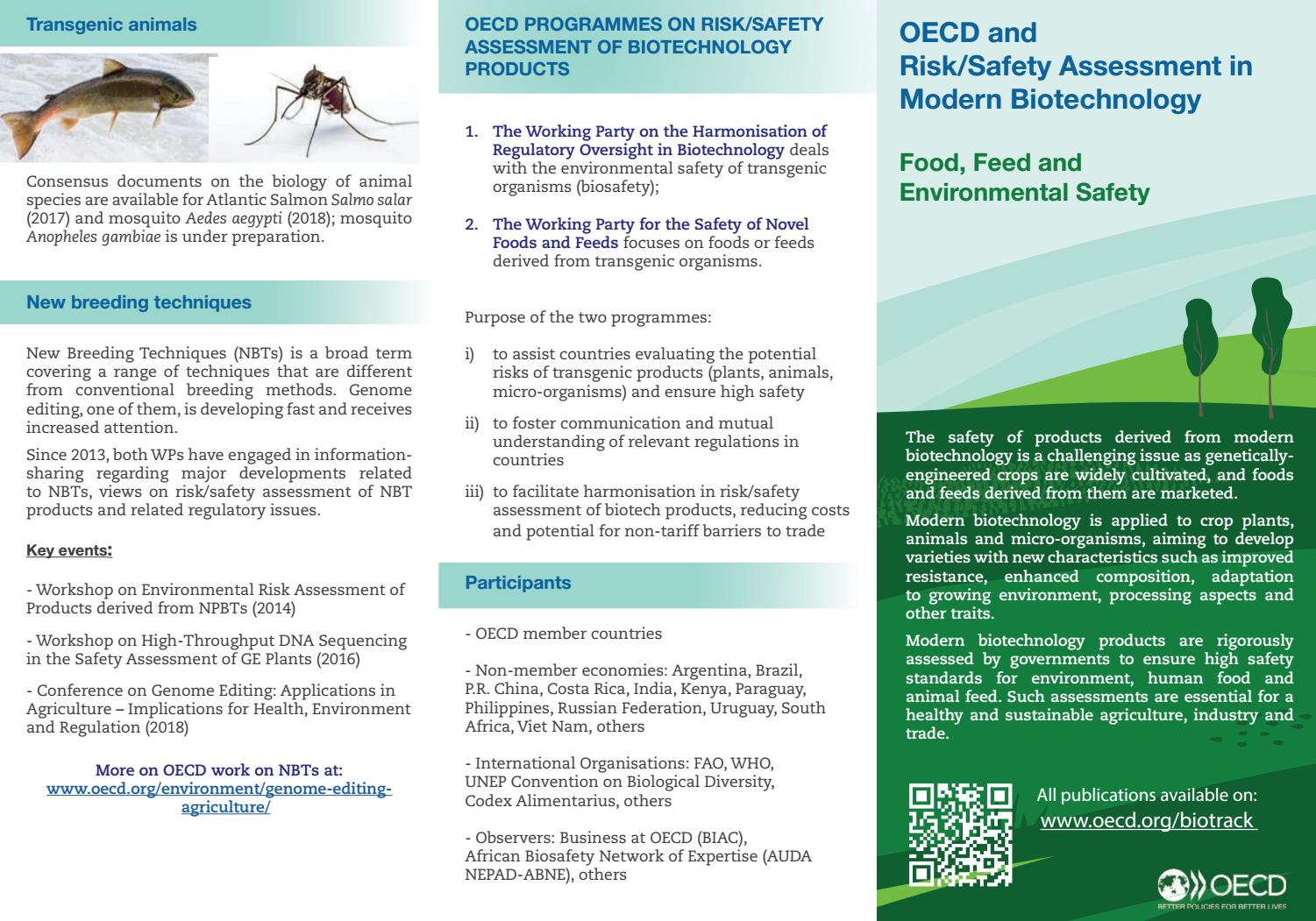 OECD and Risk/Safety Assessment in Modern Biotechnology: Food, Feed and ...