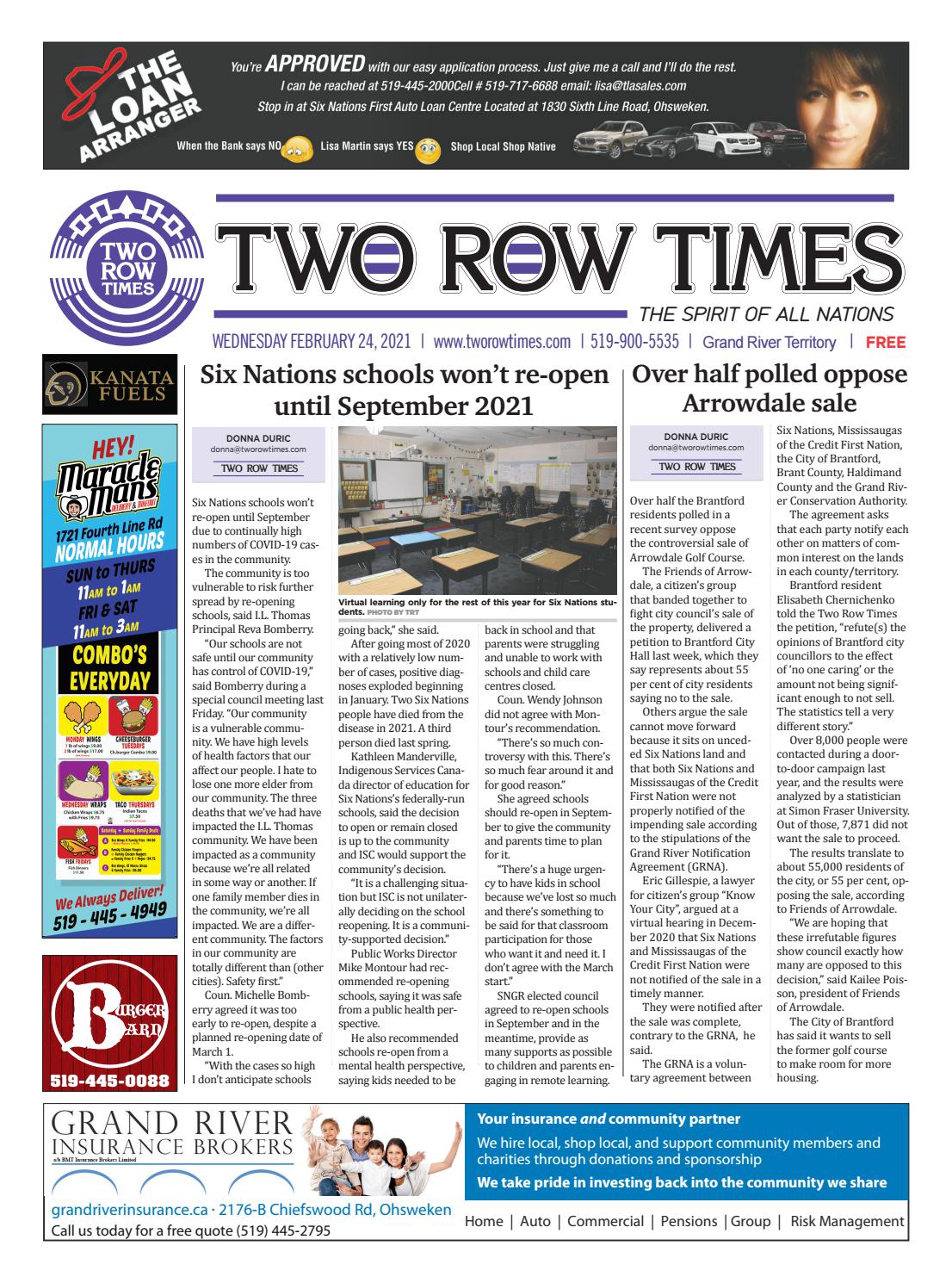 Two Row Times, February 24, 2021 by Two Row Times - Issuu