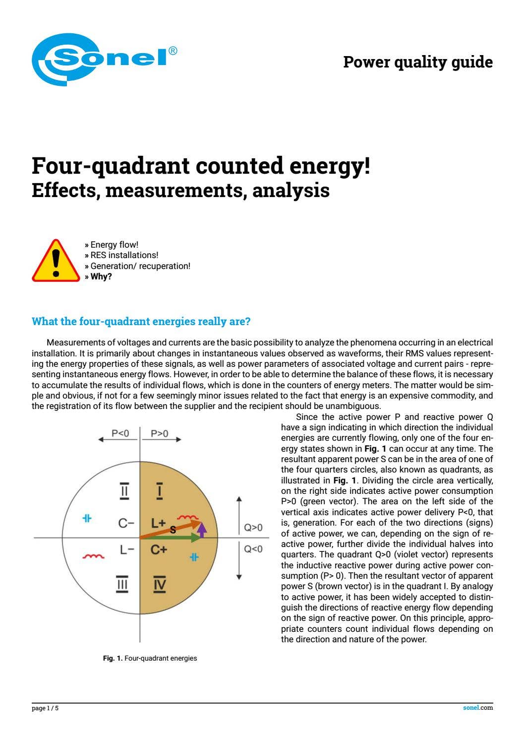 Power quality basics: Four-quadrant counted energy! by Sonel - Test ...