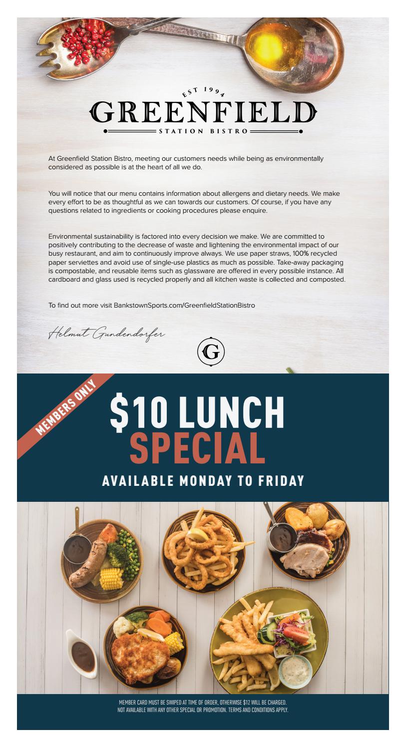 Greenfield Station Bistro Menu by Bankstown Sports Club - Issuu