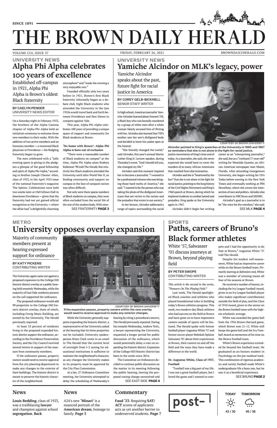 Friday, February 26th, 2021 by The Brown Daily Herald - Issuu