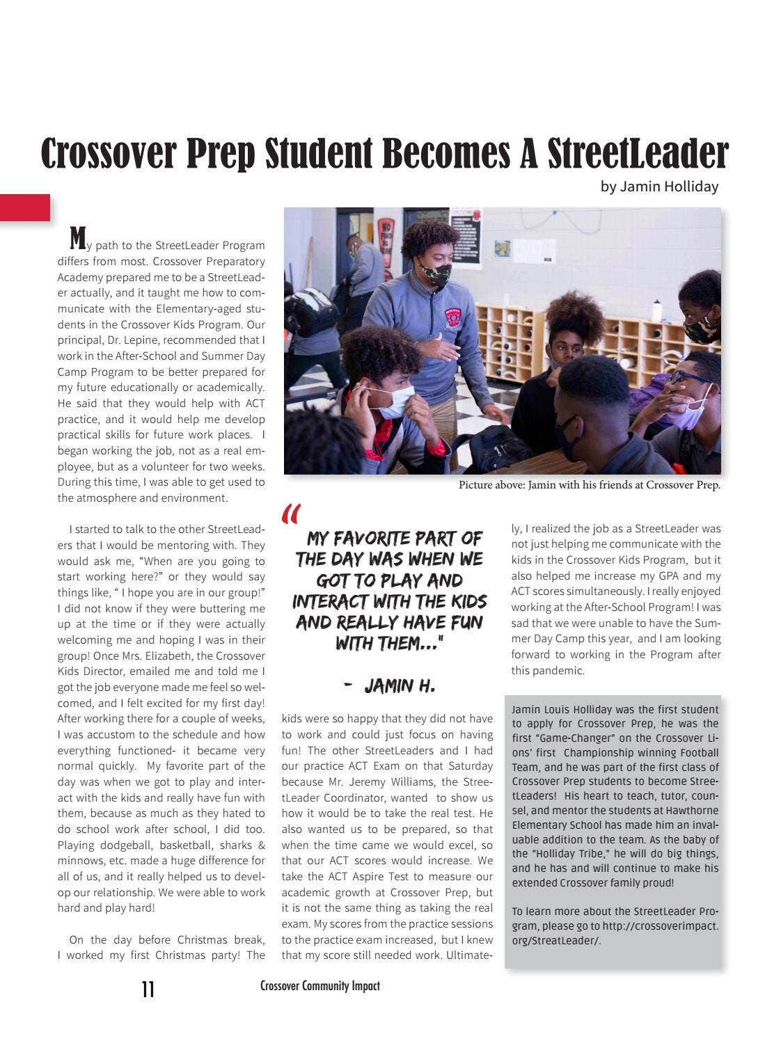 IMPACT Magazine, Fall/Winter 2020 Edition by Crossover Comunity Impact - Issuu