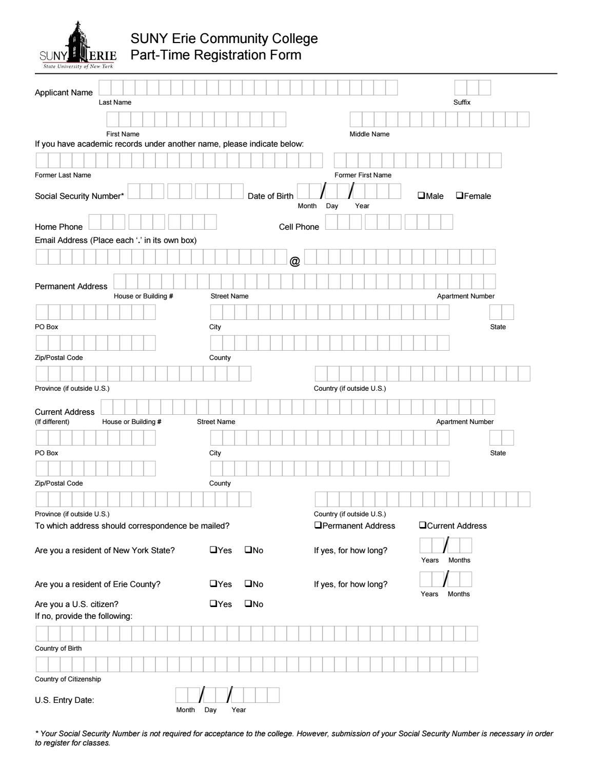 Non-matriculated Part-time Admissions Application by SUNY Erie - Issuu