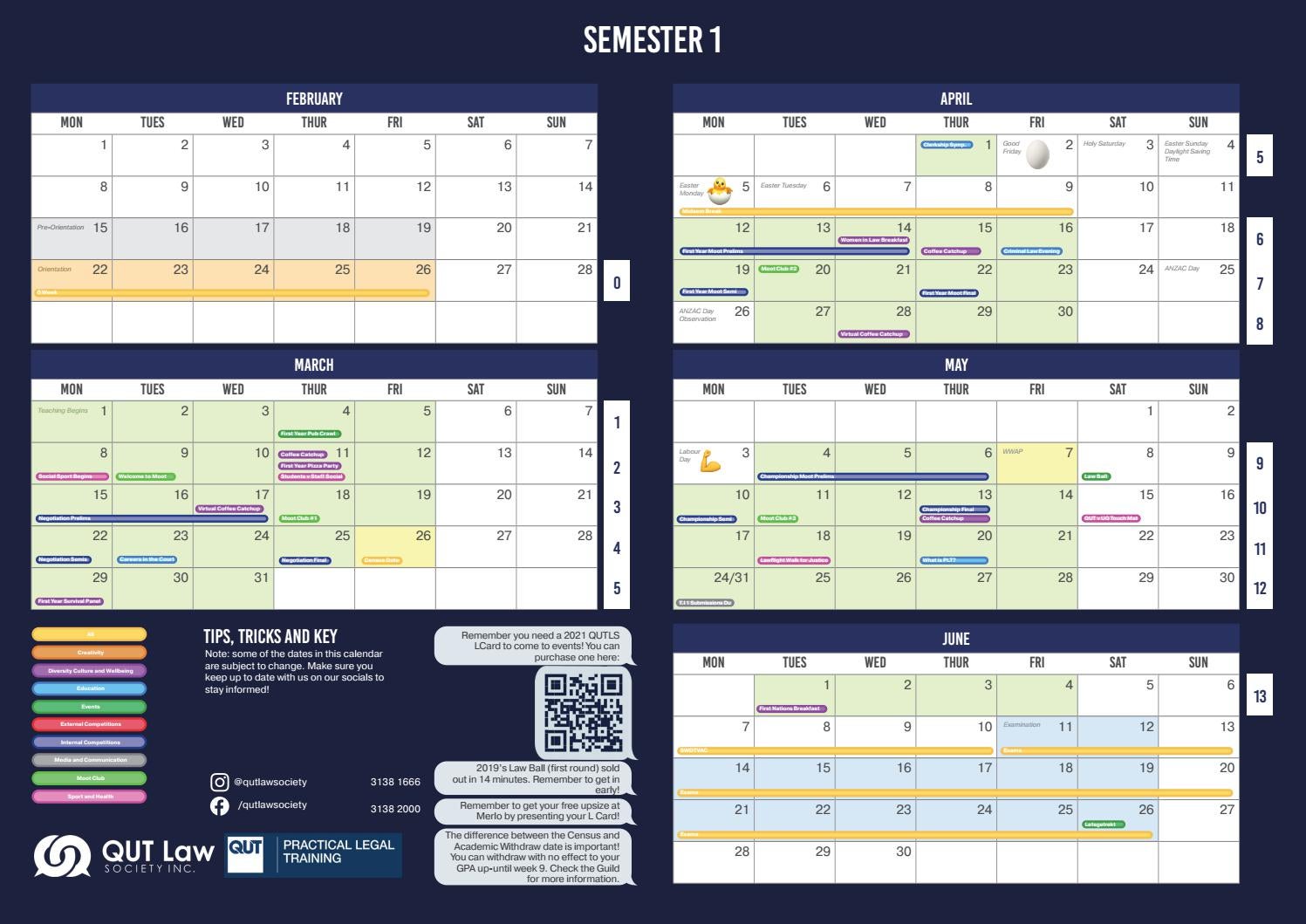 QUTLS Calendar 2021 by QUT Law Society - Issuu