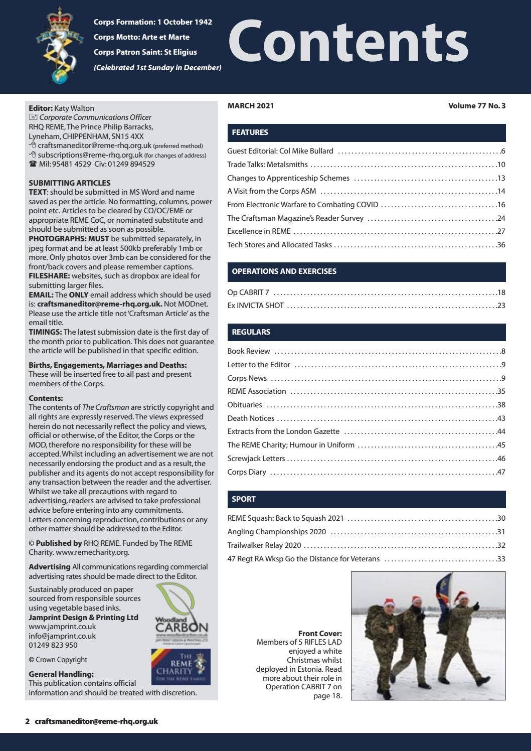 Craftsman Magazine - March 2021 by Official_REME - Issuu