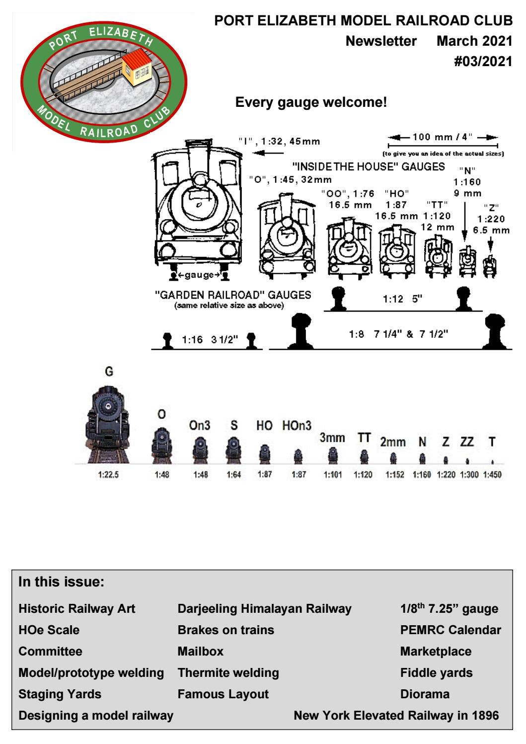PEMRC Newsletter March 2021 by Port Elizabeth Model Railroad Club - Issuu