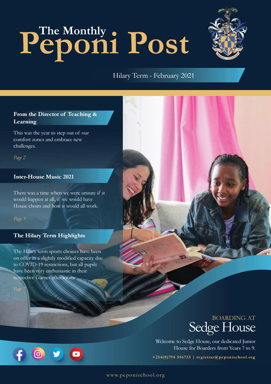 Monthly Peponi Post - February 2021 Edition by Peponi School - Issuu