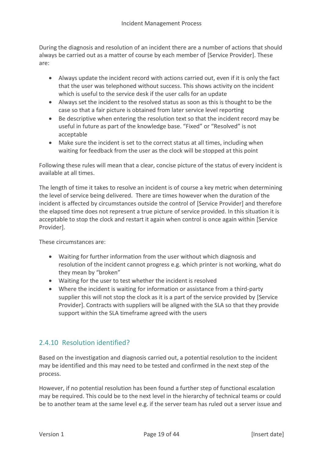 ITILSO0302 Incident Management Process by CertiKit Limited - Issuu