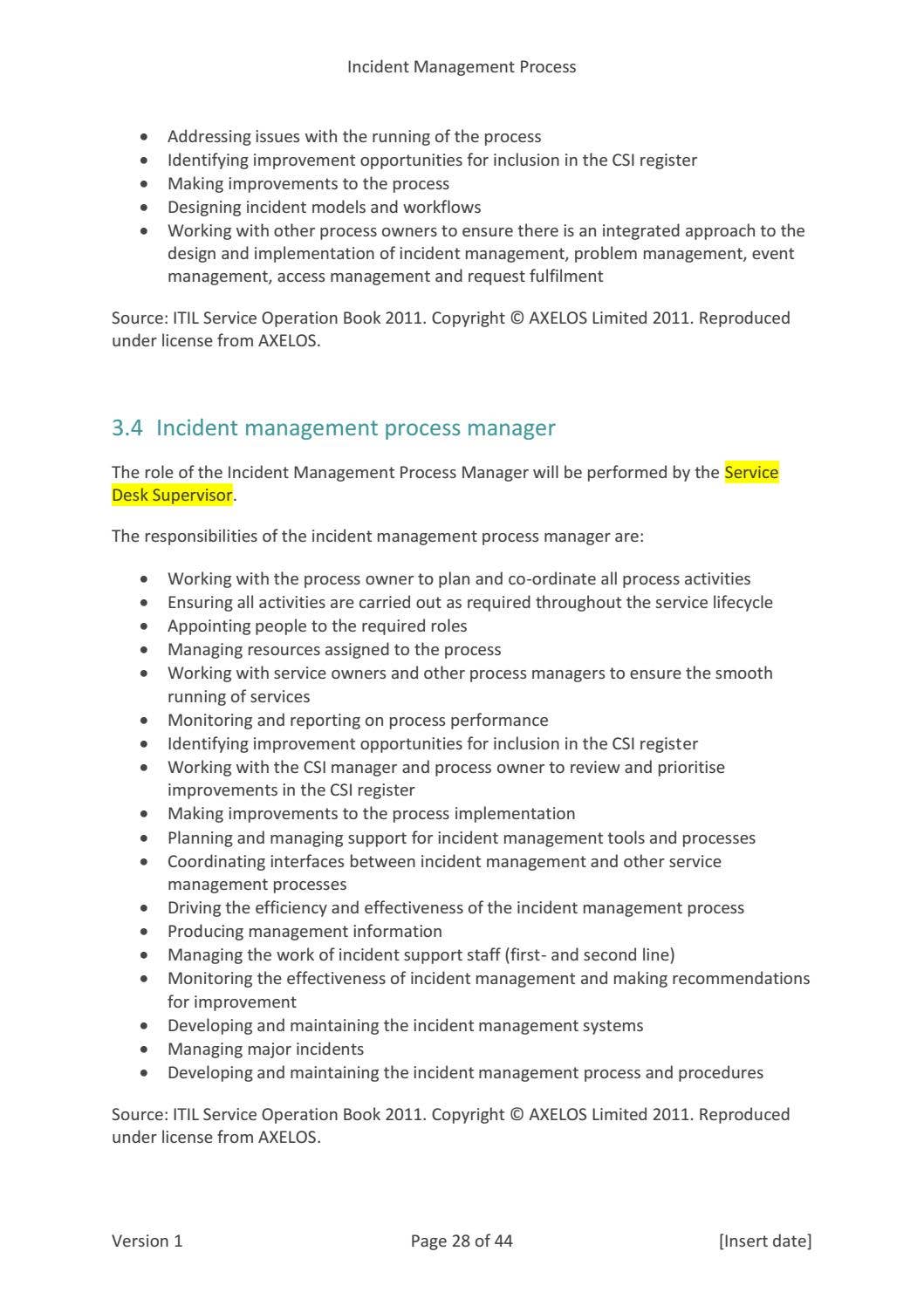 ITILSO0302 Incident Management Process by CertiKit Limited - Issuu