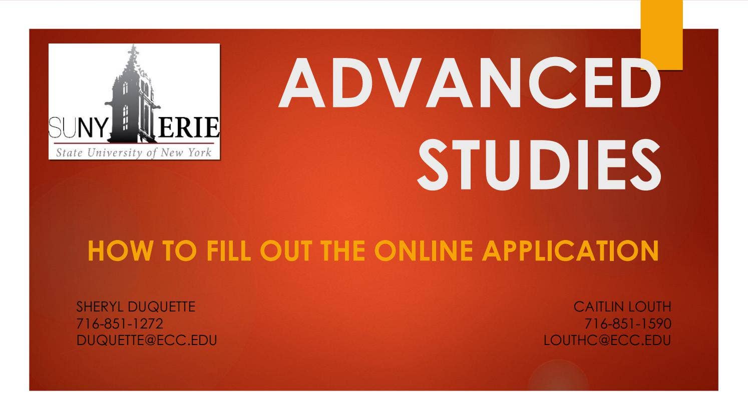 Online Application Instructions PPT by SUNY Erie - Issuu