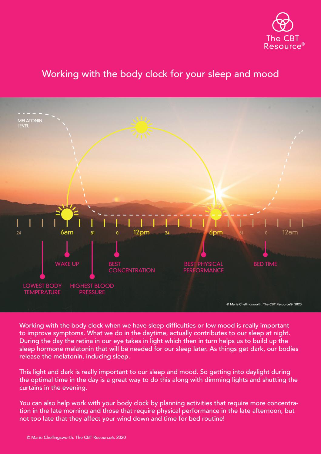 Working with the body clock for your sleep and mood by The CBT Resource ...