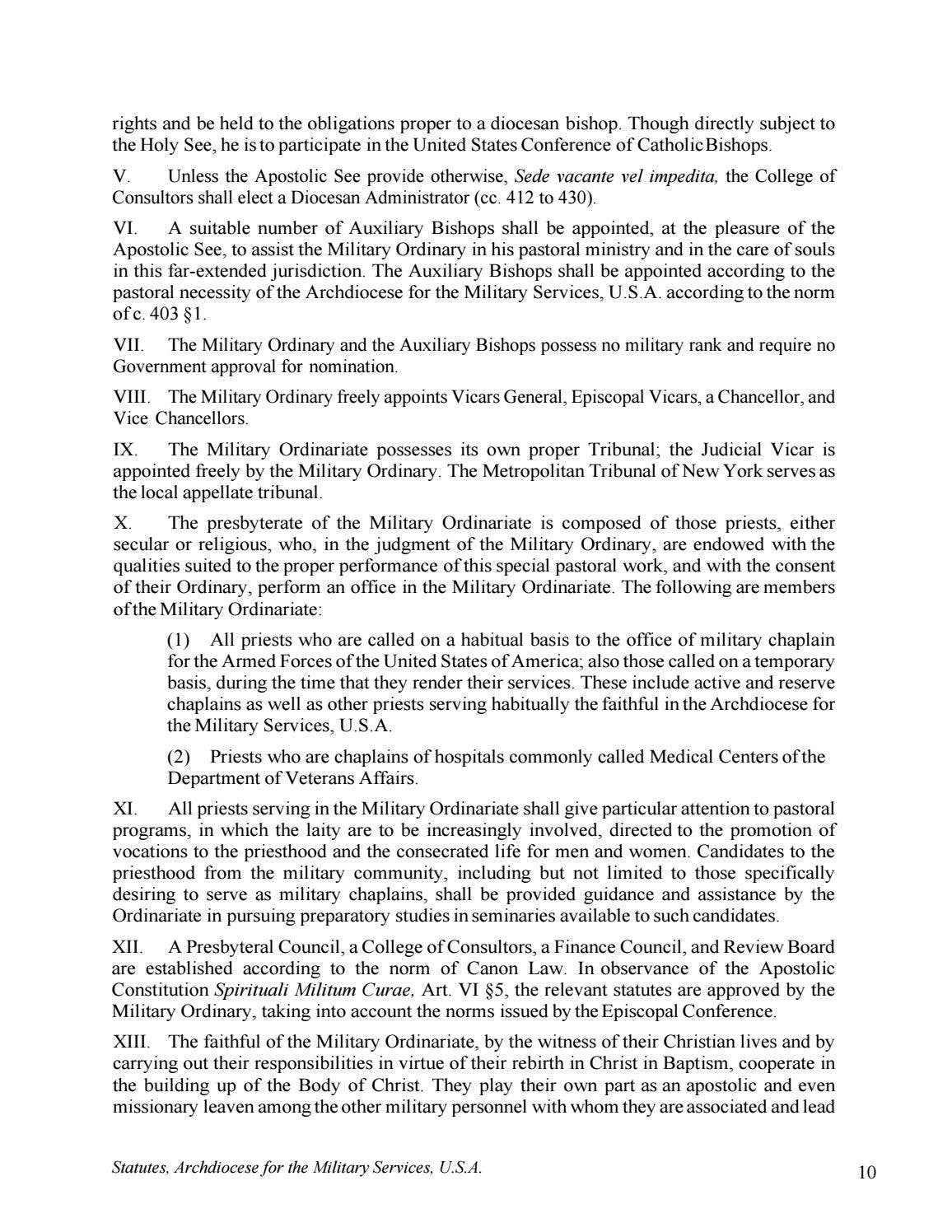 AMS Priests' Manual - Appendix by Archdiocese for the Military Services ...
