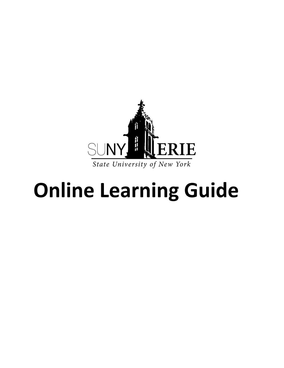 Online Learning Guide by SUNY Erie - Issuu