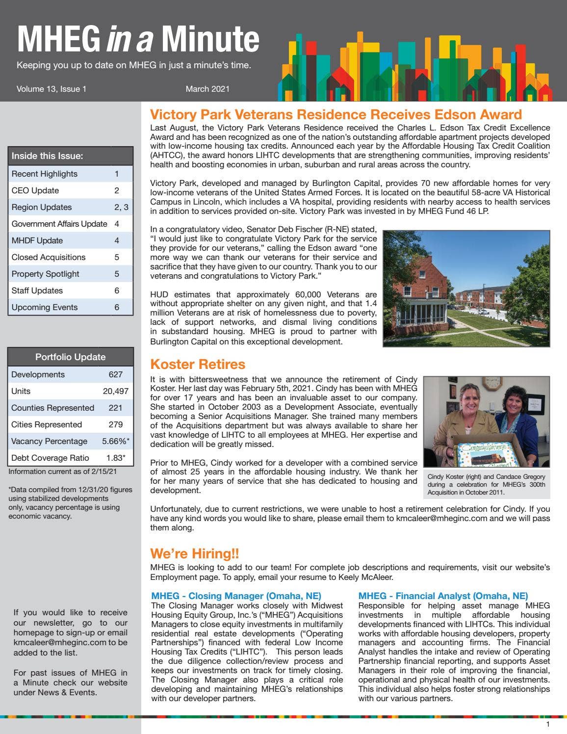 MHEG in a Minute - March 2021 newsletter by MHEGINC - Issuu