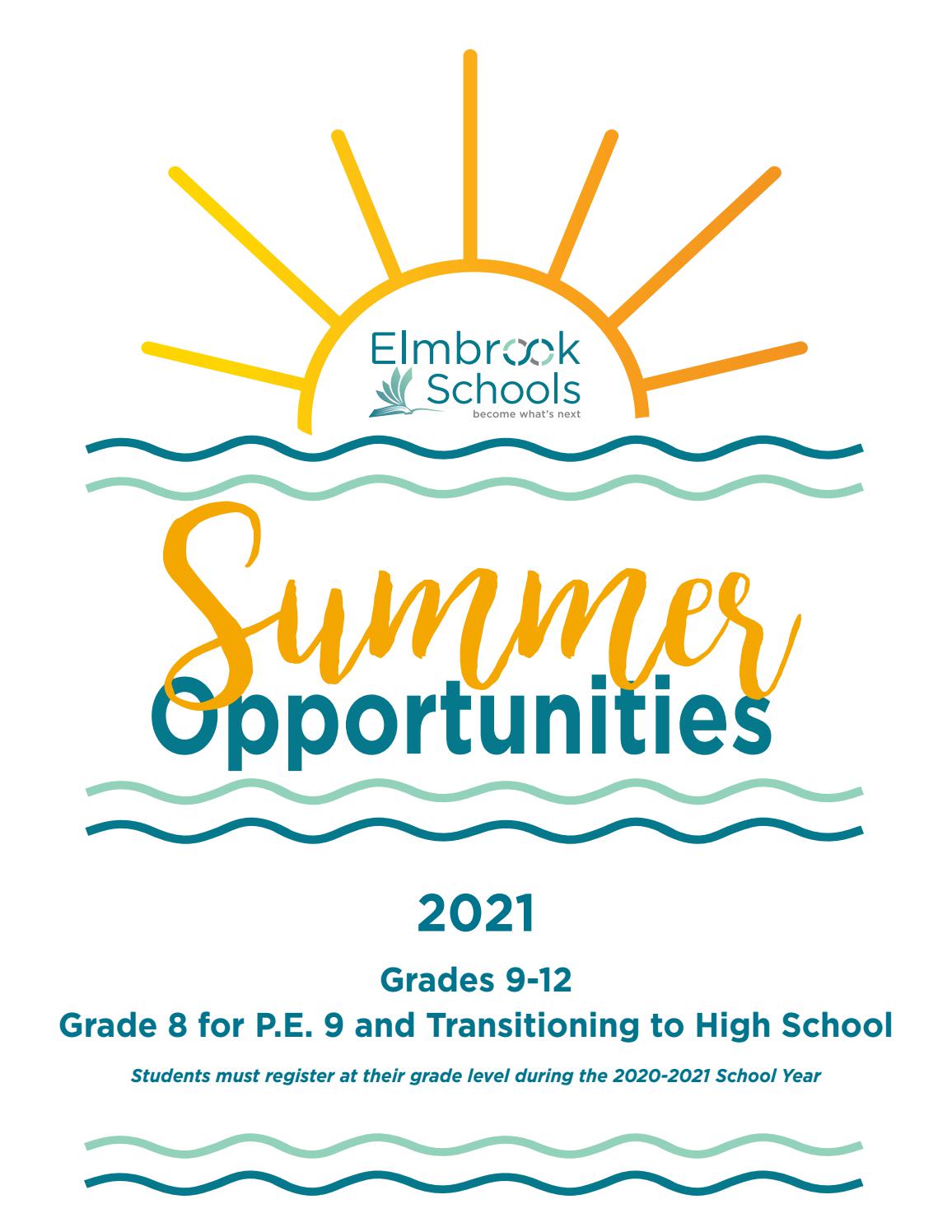Elmbrook Schools 2021 Summer School Brochure - High School by Elmbrook ...