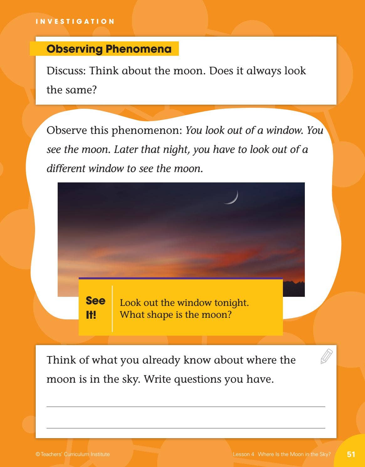 Bring Science Alive! Grade 1 Unit 3: Sky Patterns Sample by Teachers ...