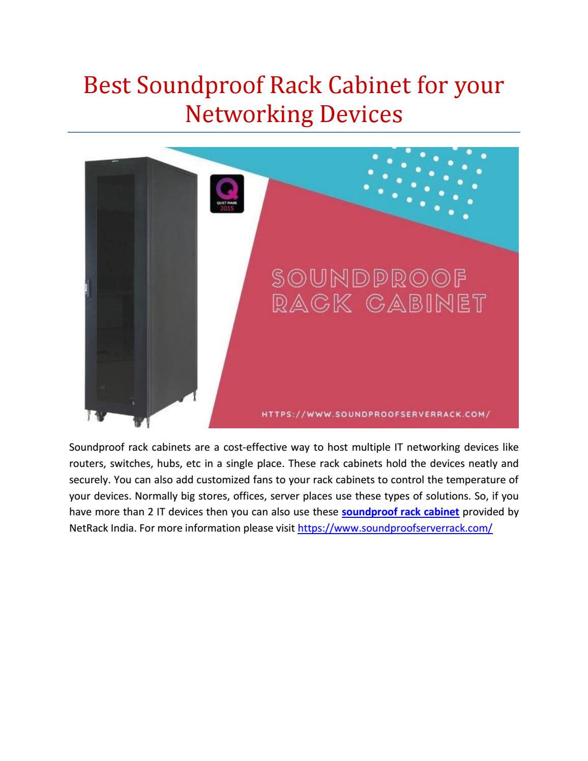 Best Soundproof Rack Cabinet for your Networking Devices by soundproof ...