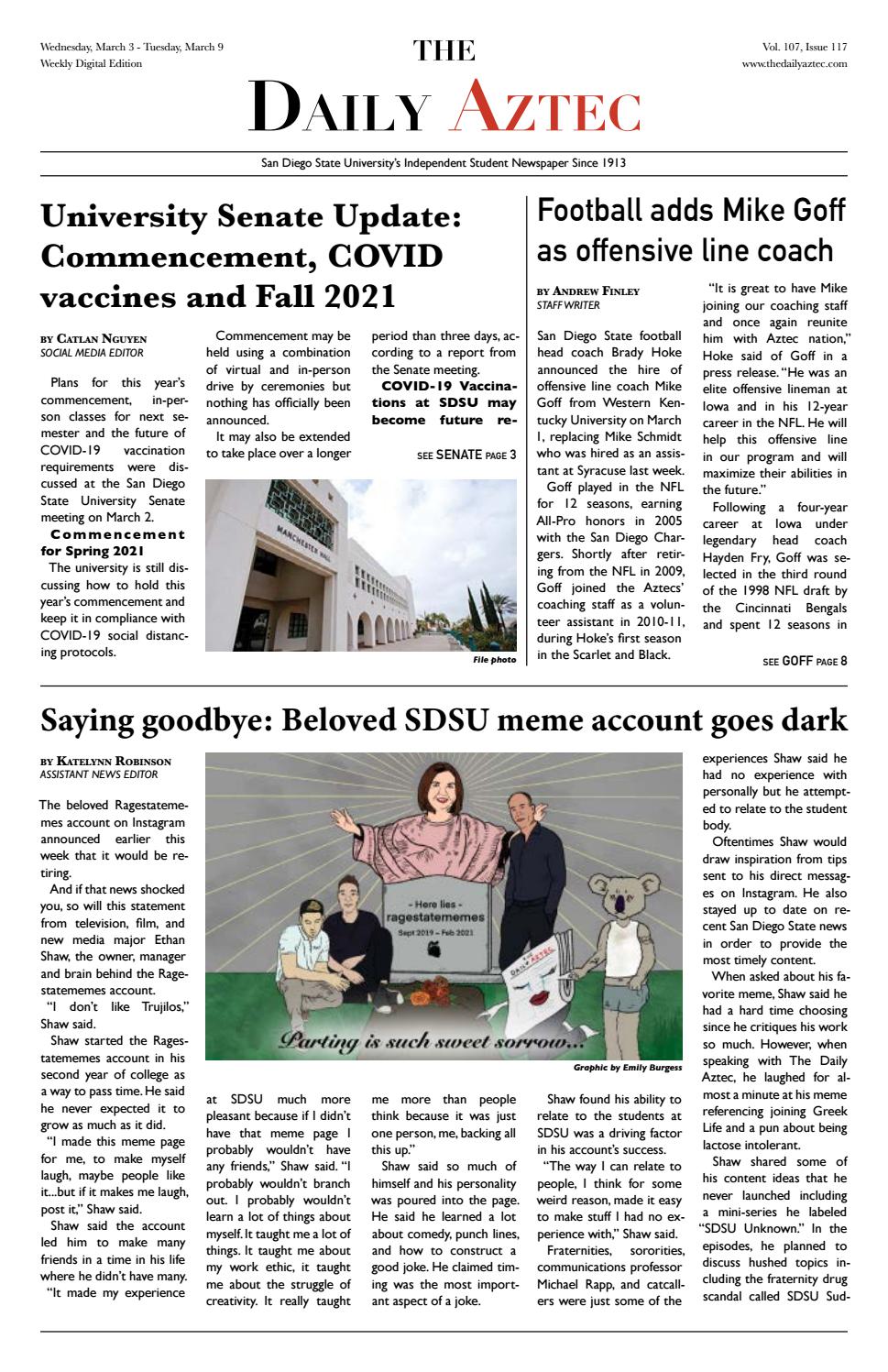 The Daily Aztec 3/3 - 3/9 by The Daily Aztec - Issuu