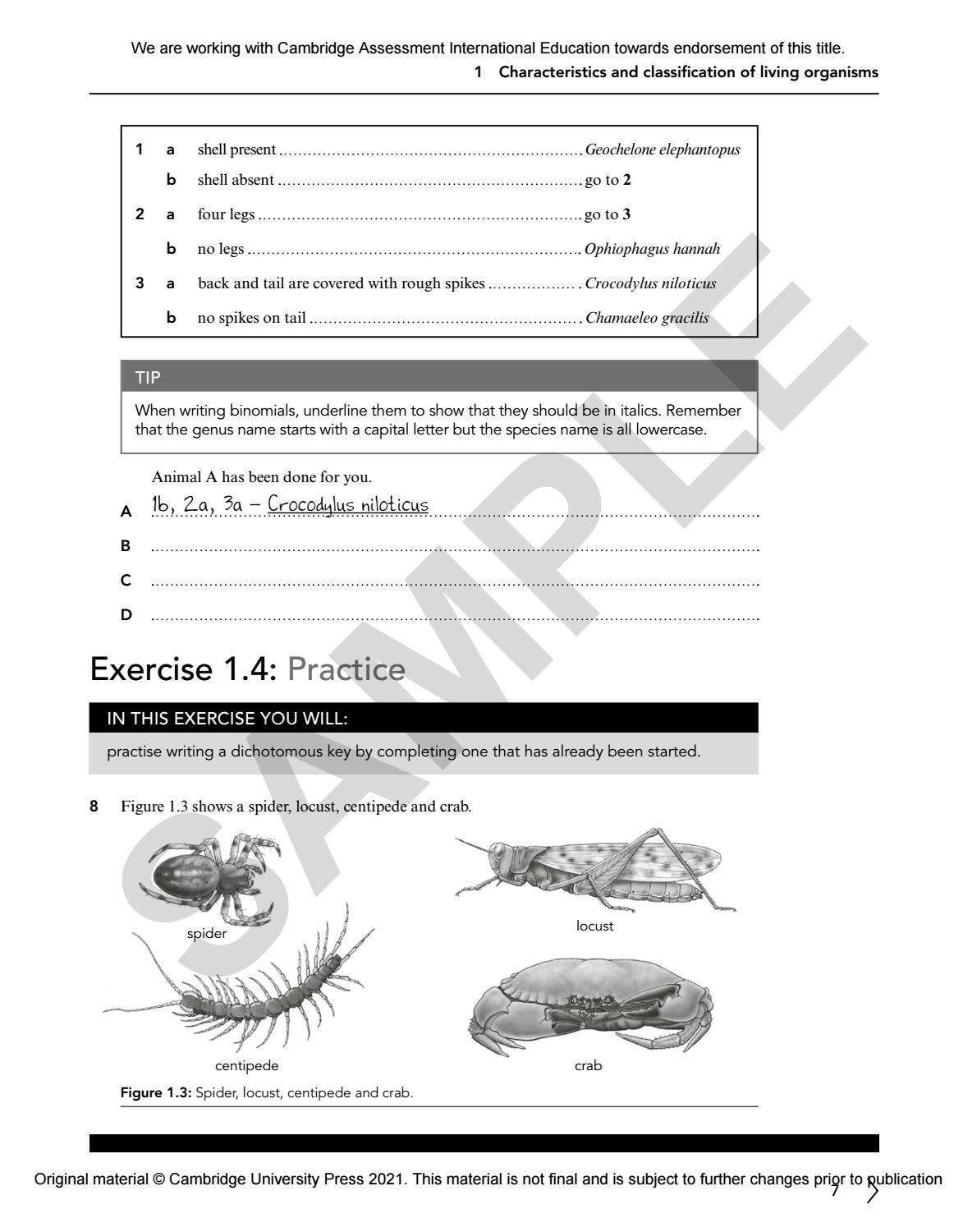 IGCSE Biology MULTI-COMPONENT SAMPLE by Cambridge University Press ...