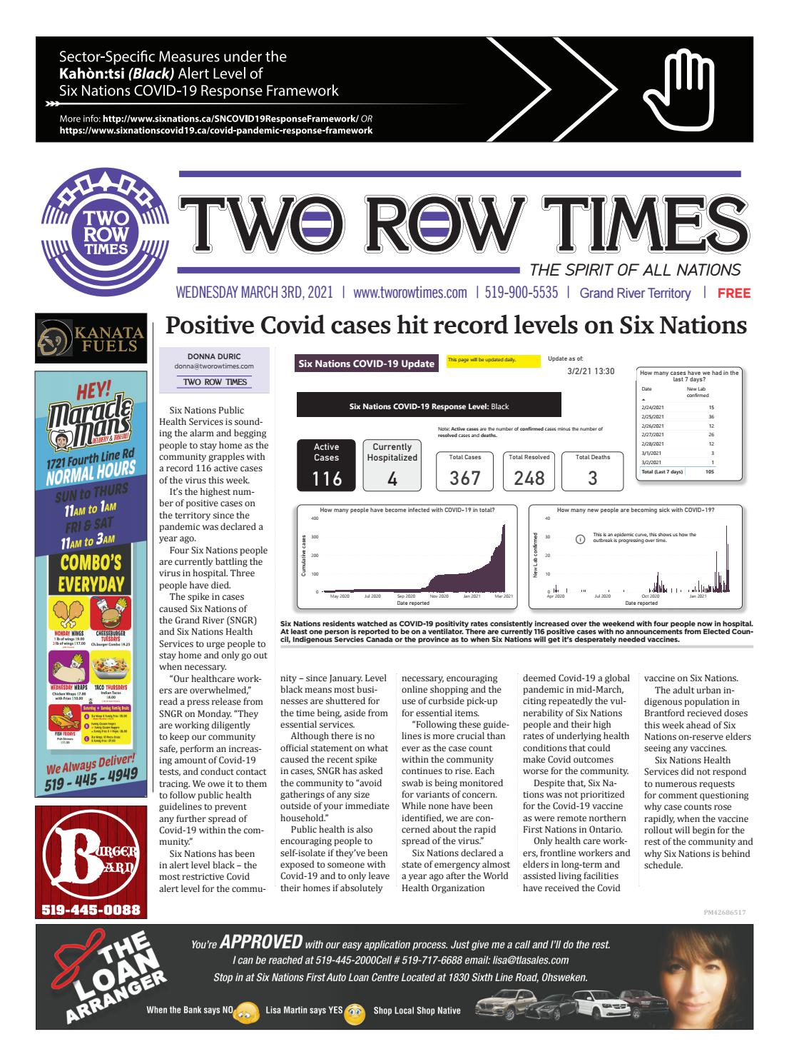 Two Row Times, March 3, 2021 by Two Row Times - Issuu