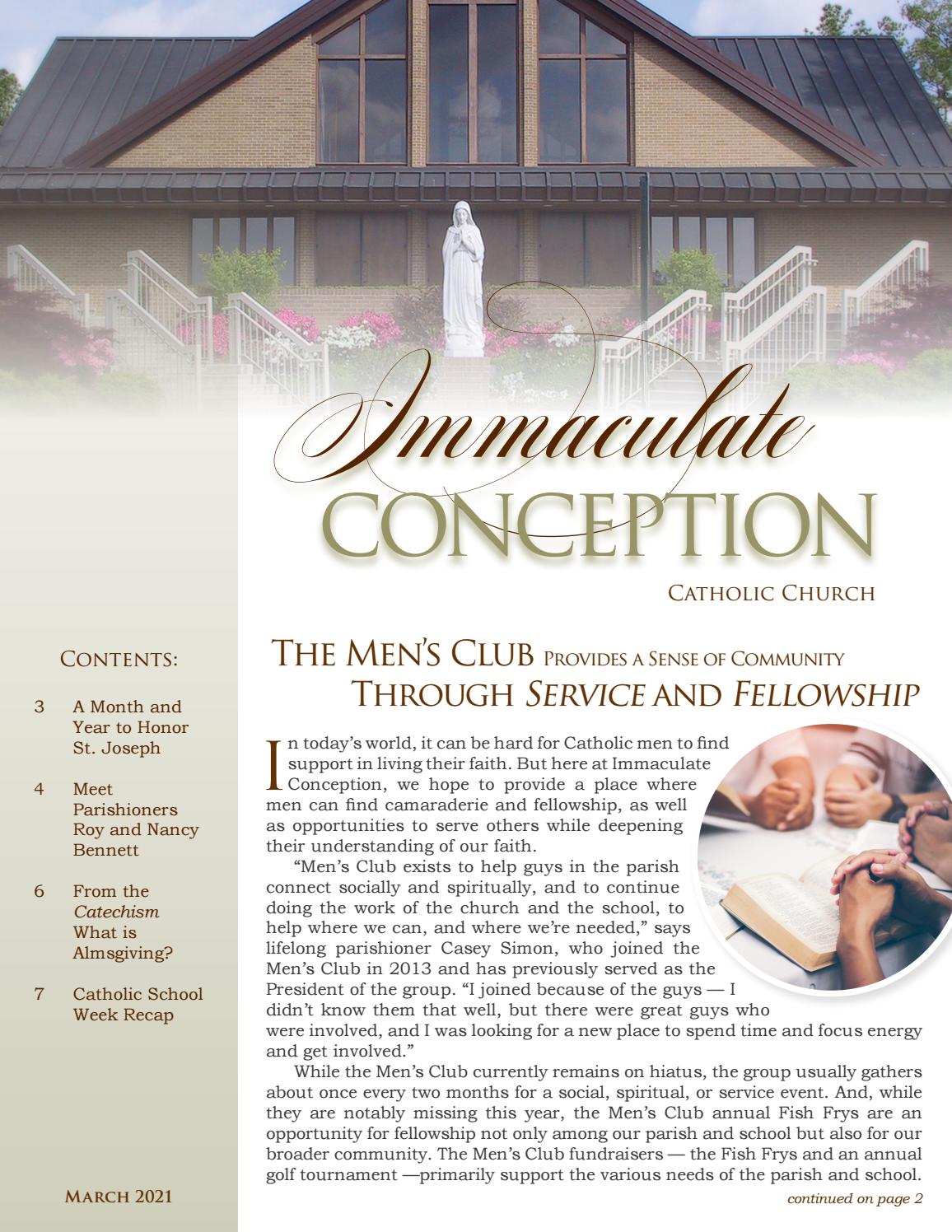 Immaculate Conception Catholic Church Newsletter — March 2021 by ...