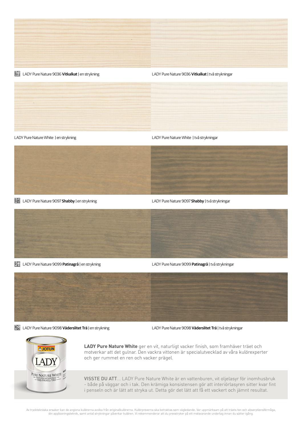 LADY Pure Nature Färgkarta by Jotun Sverige AB - Issuu