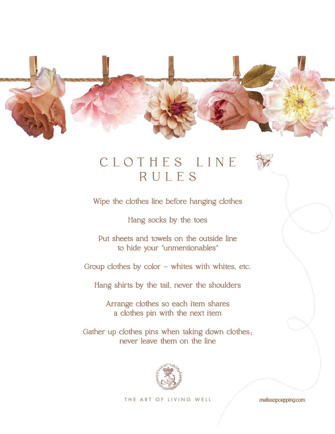 Clothes Line Rules by Tricia Nordby - Issuu
