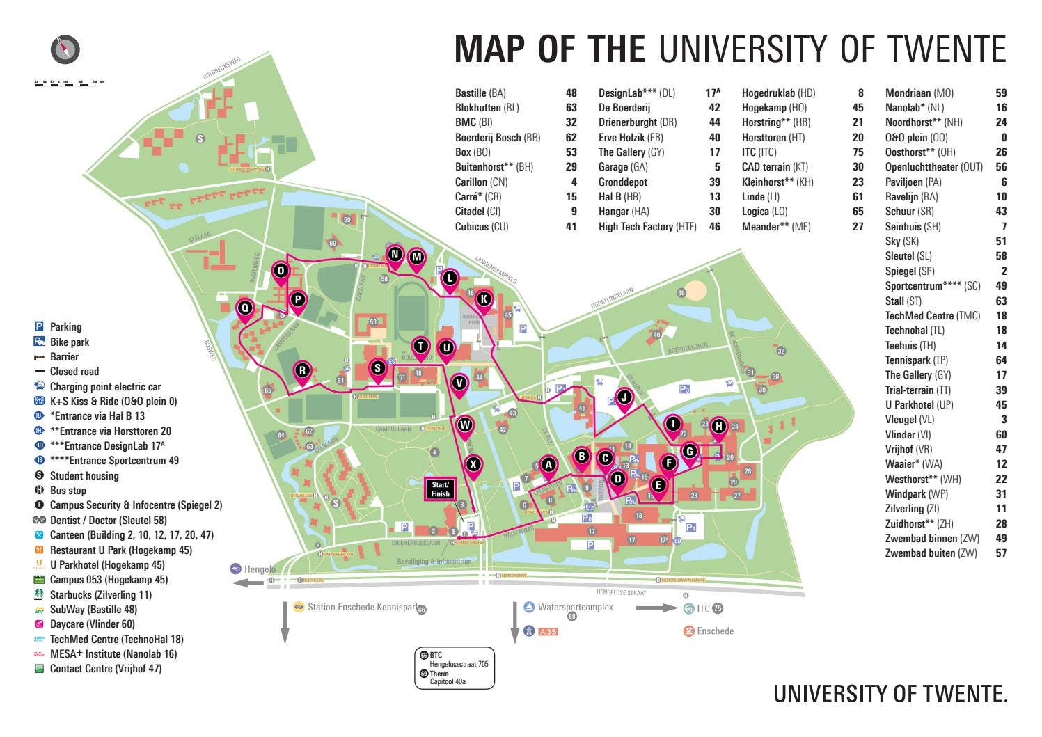 De campus van A tot Z - Campuswandeling plattegrond by University of ...