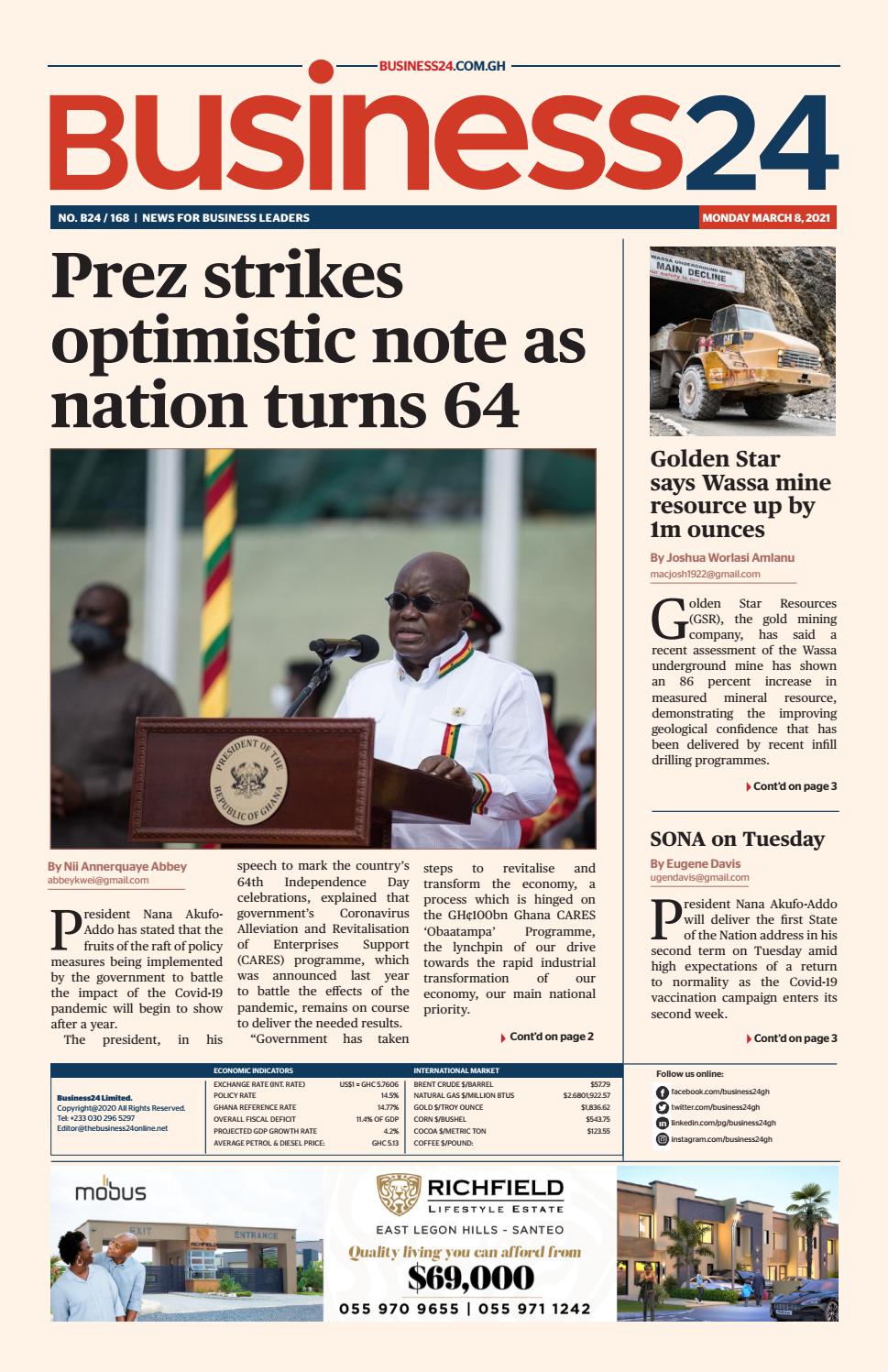 Business24 Newspaper 8th March, 2021 by Business24 Online - Issuu