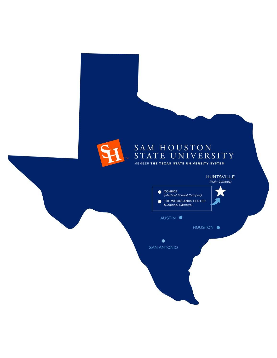 Sam Houston State University Campus Map Sam Houston Village