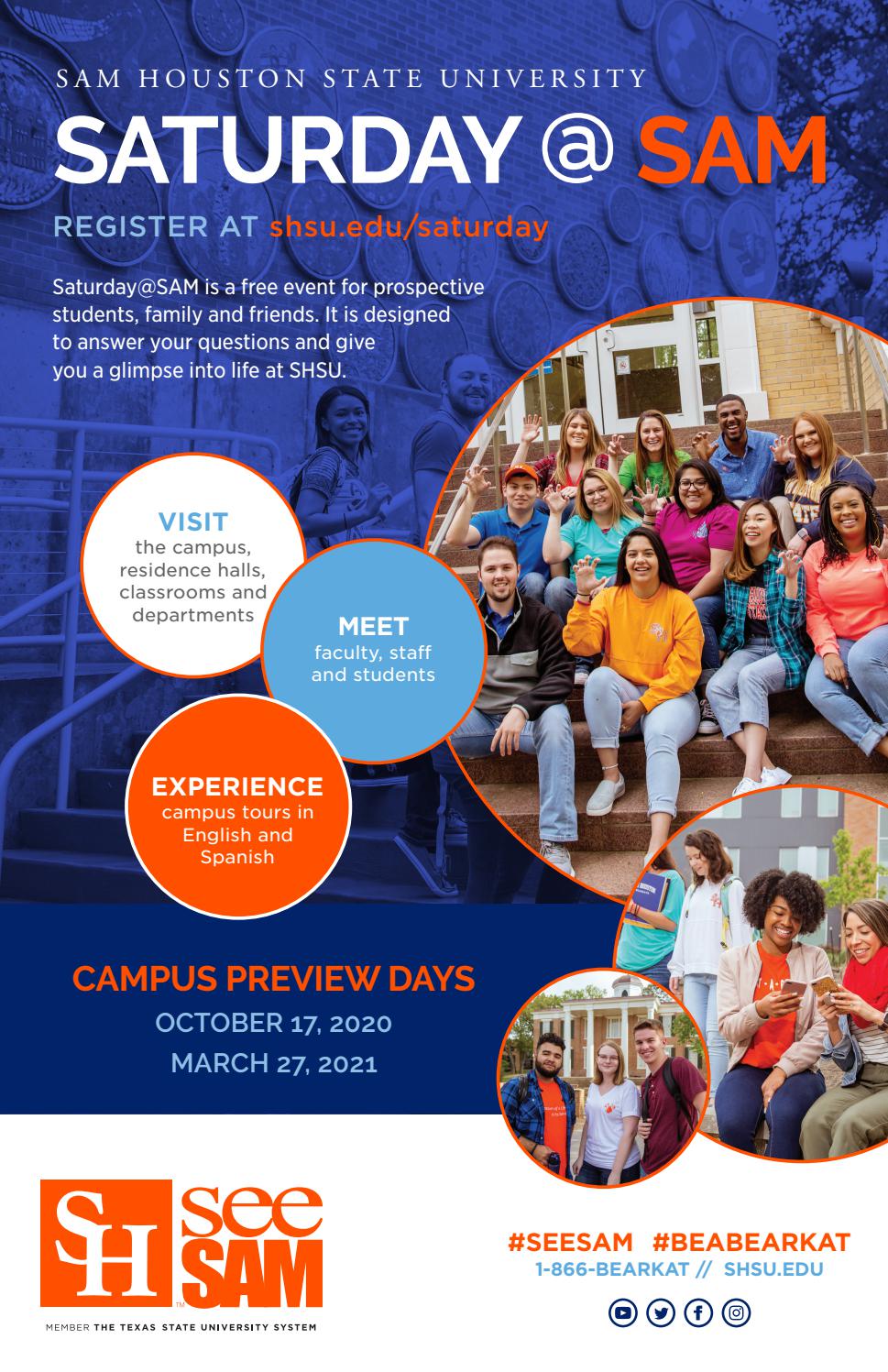 SHSU Saturday@Sam Poster by samhoustonstateuniversity - Issuu