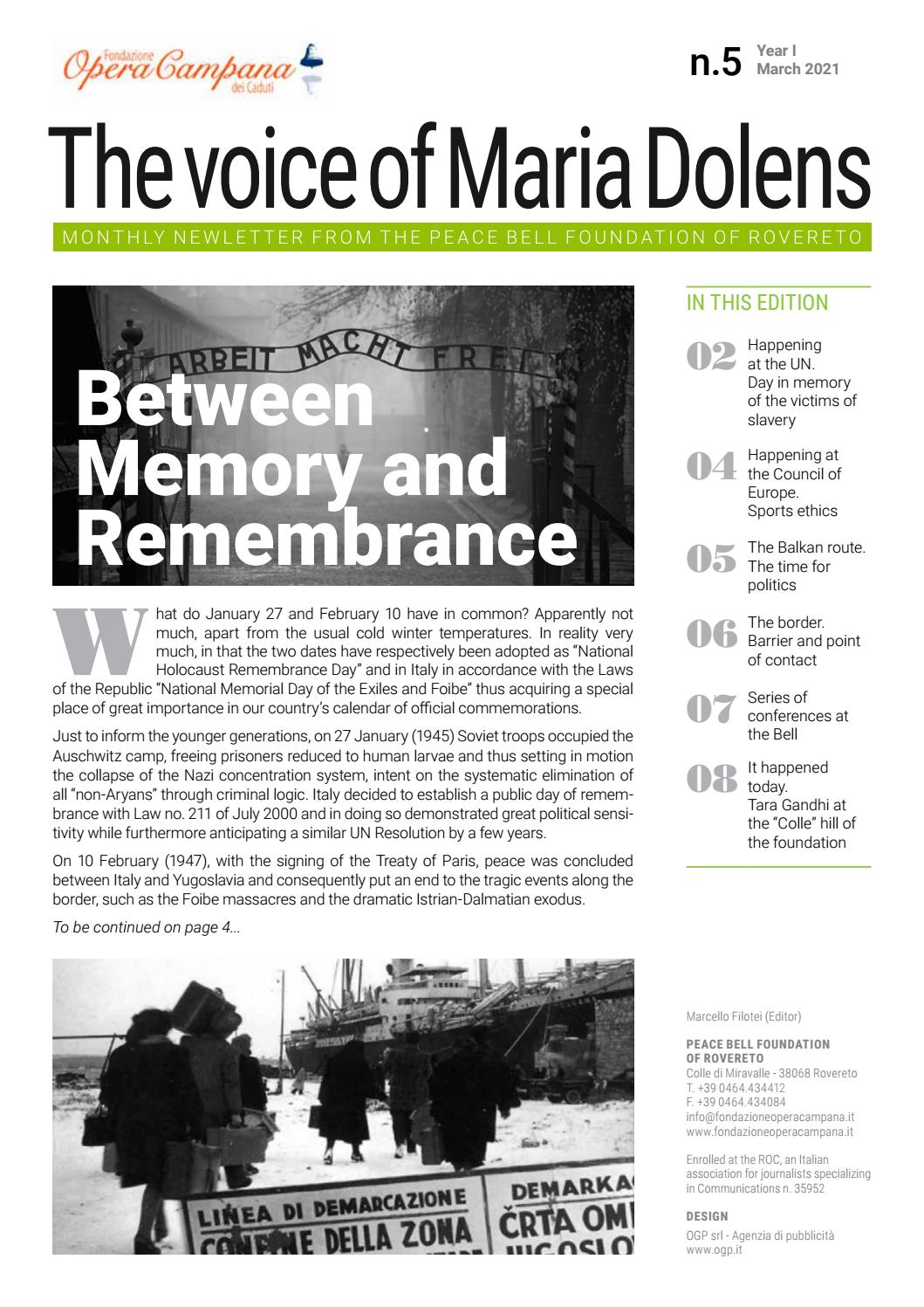 The voice of Maria Dolens - n.5 March 2021 by campanadeicaduti - Issuu