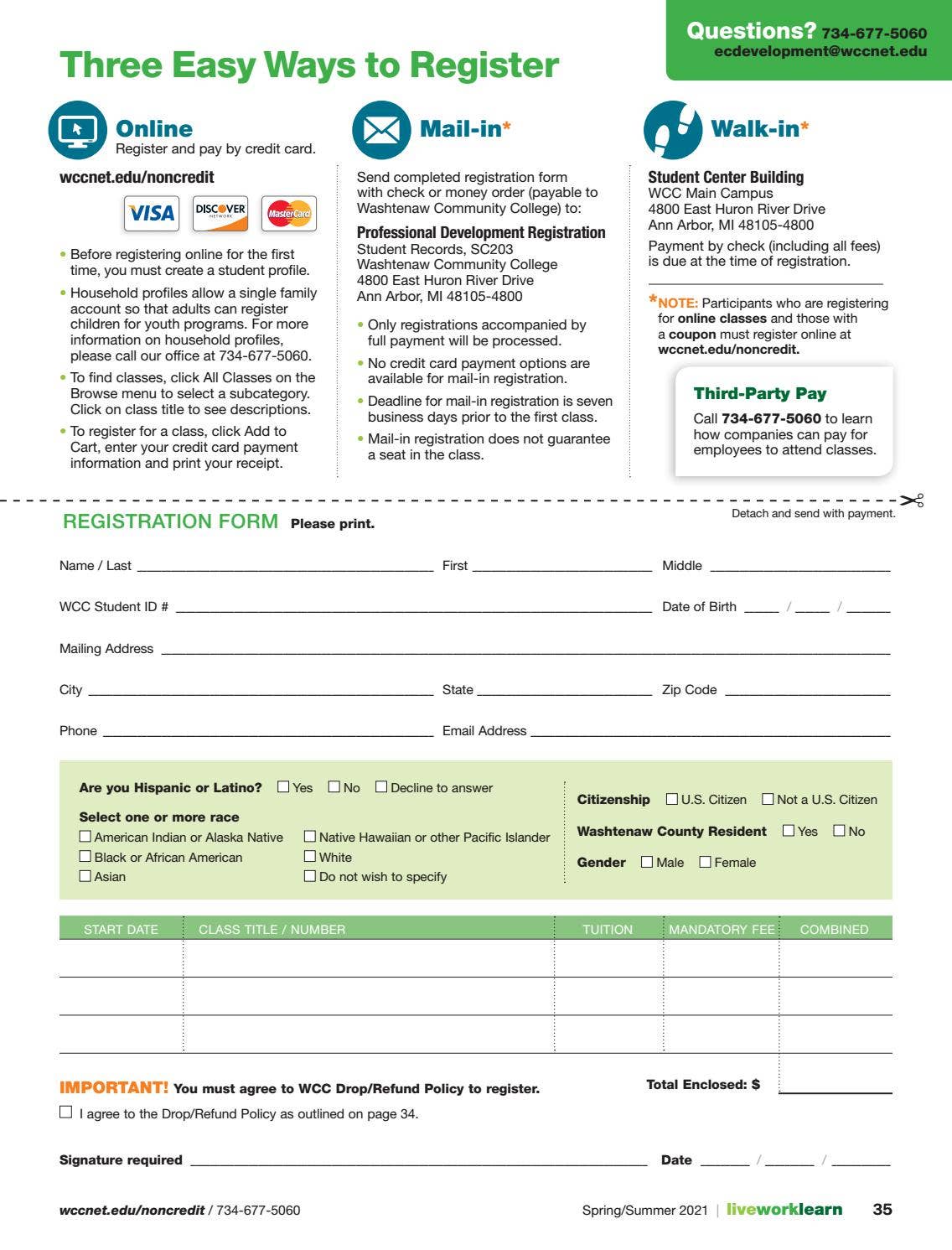 WCC ECD Brochure, Spring/Summer 2021 by Washtenaw Community College - Issuu