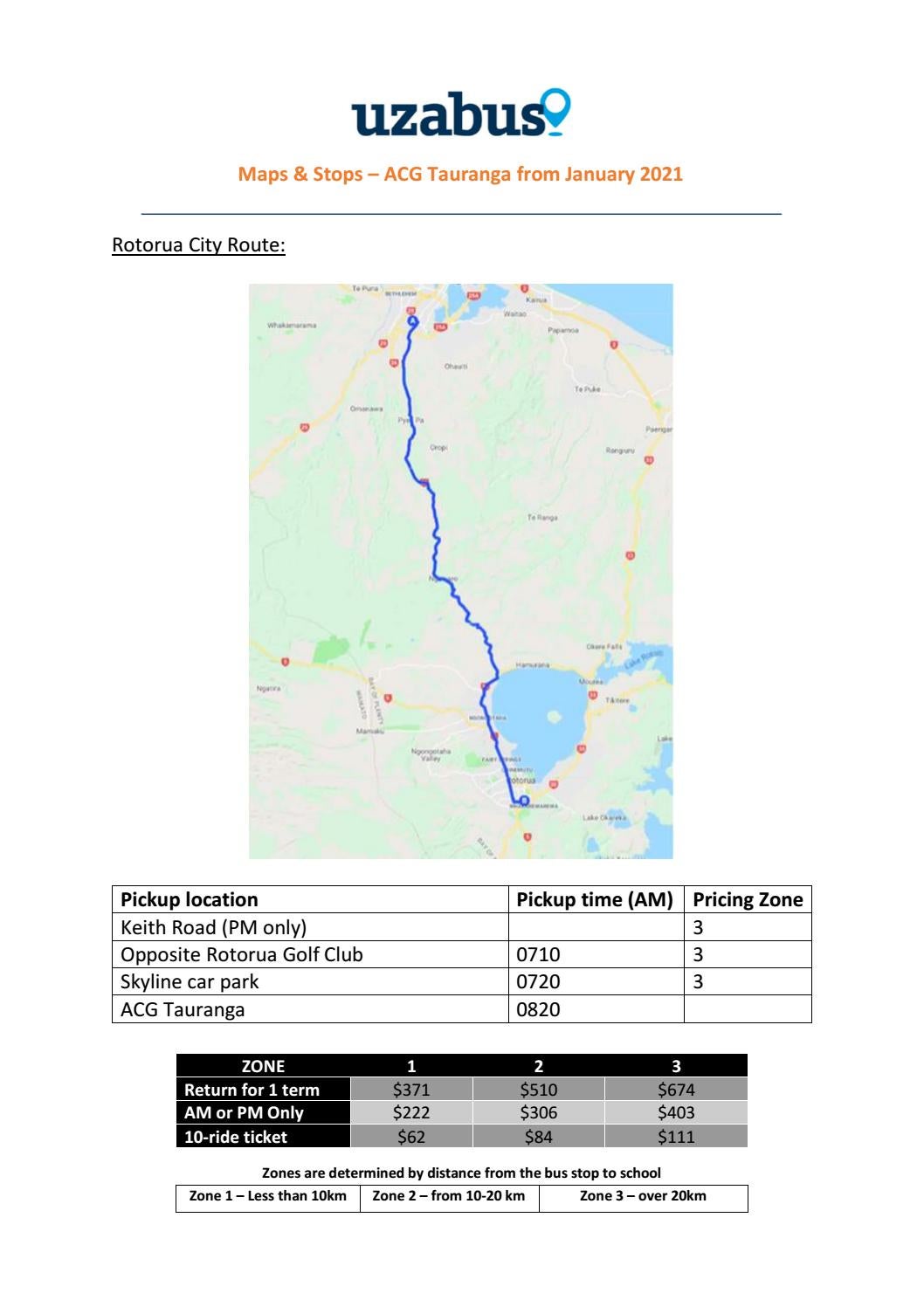Rotorua Bus Route by ACG Schools - Issuu