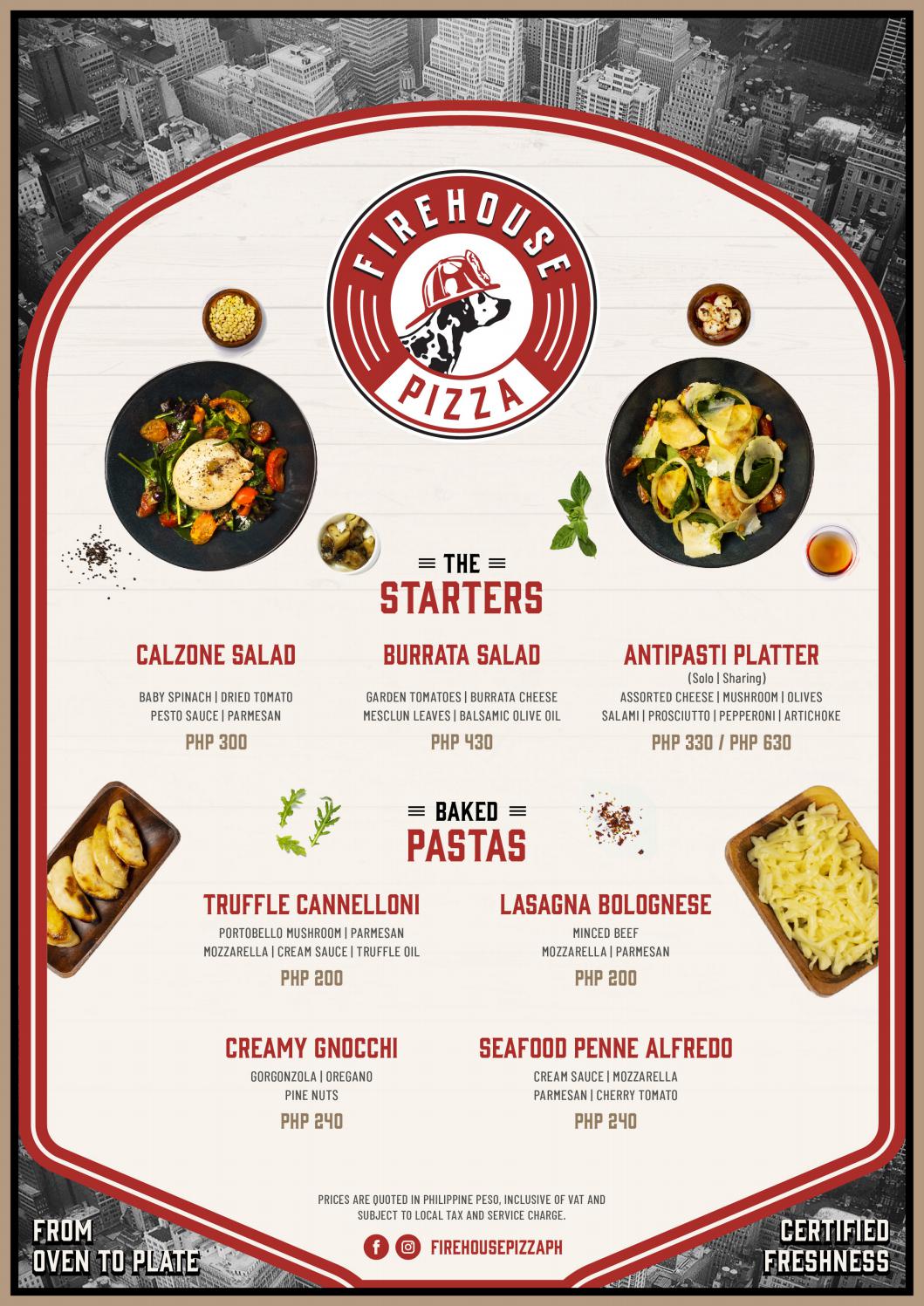 Firehouse Pizza Menu by Crimson Hotel Filinvest City, Manila - Issuu