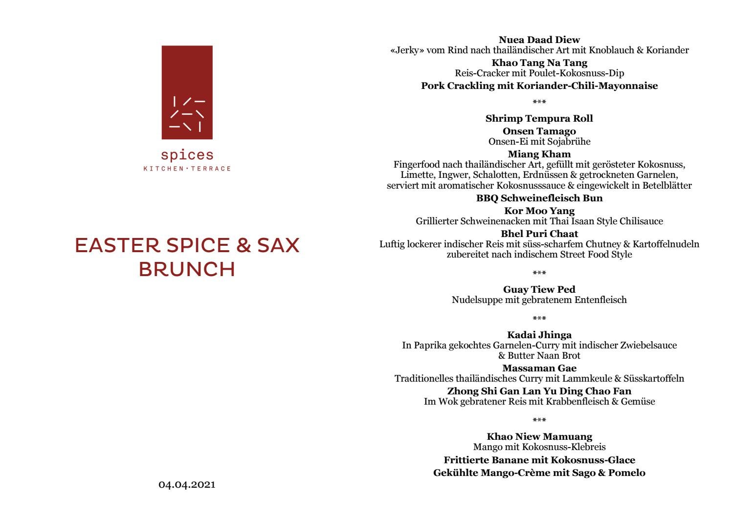 Easter Spice & Sax Menu | De & EN by The Bürgenstock Selection - Issuu