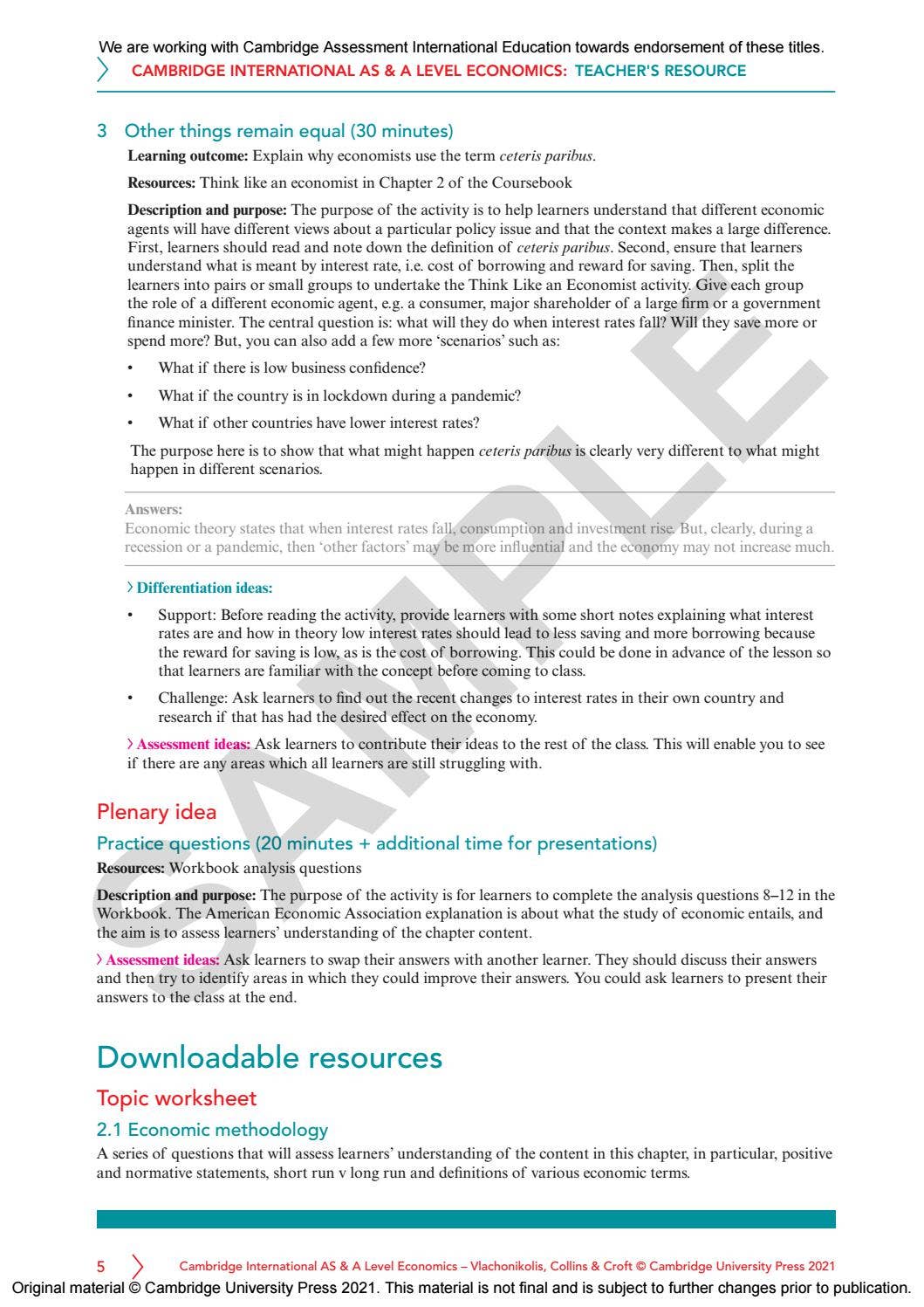 Economics COURSEBOOK Sample by Cambridge International Education - Issuu