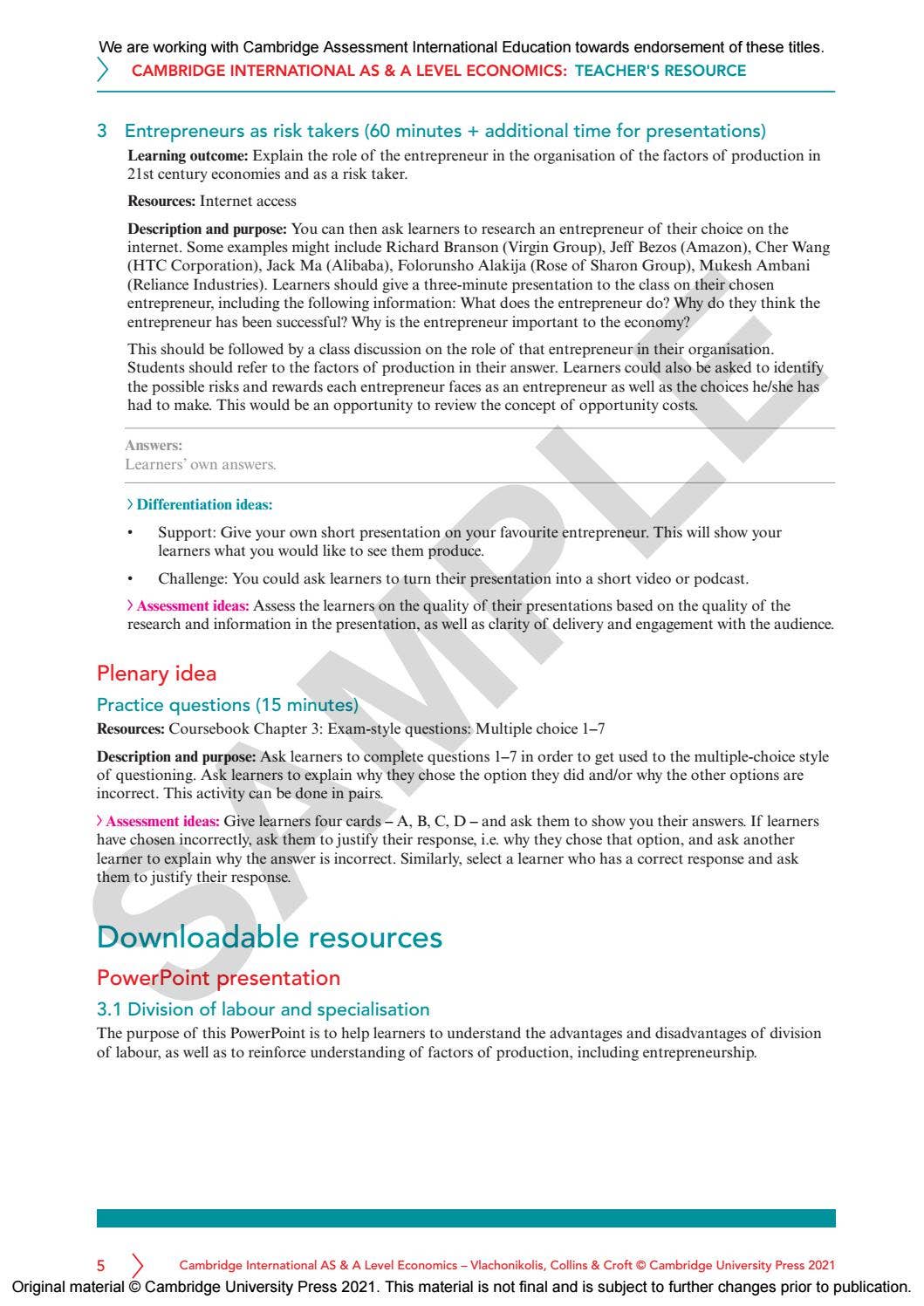 Economics COURSEBOOK Sample by Cambridge International Education - Issuu
