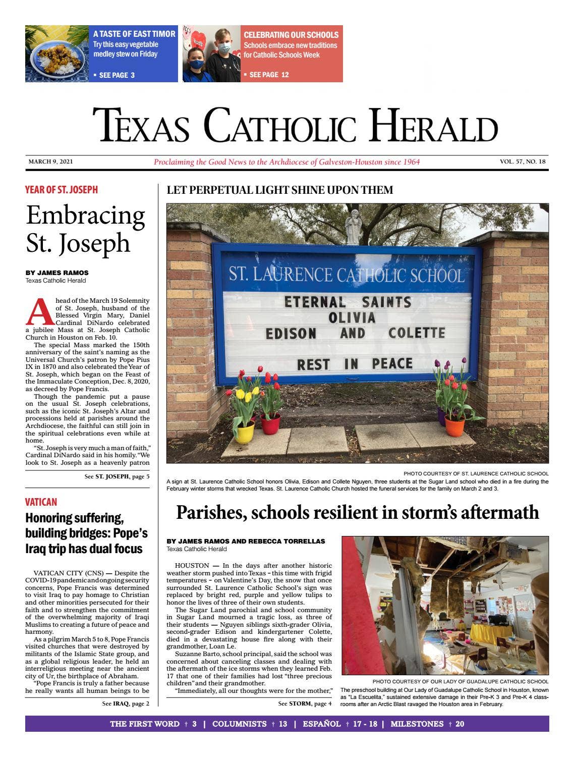 Texas Catholic Herald - March 9, 2021 by Texas Catholic Herald - Issuu