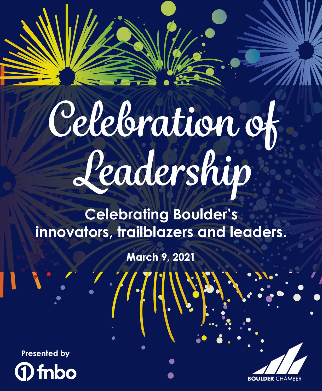 2021 Celebration of Leadership Program by boulderchamber - Issuu
