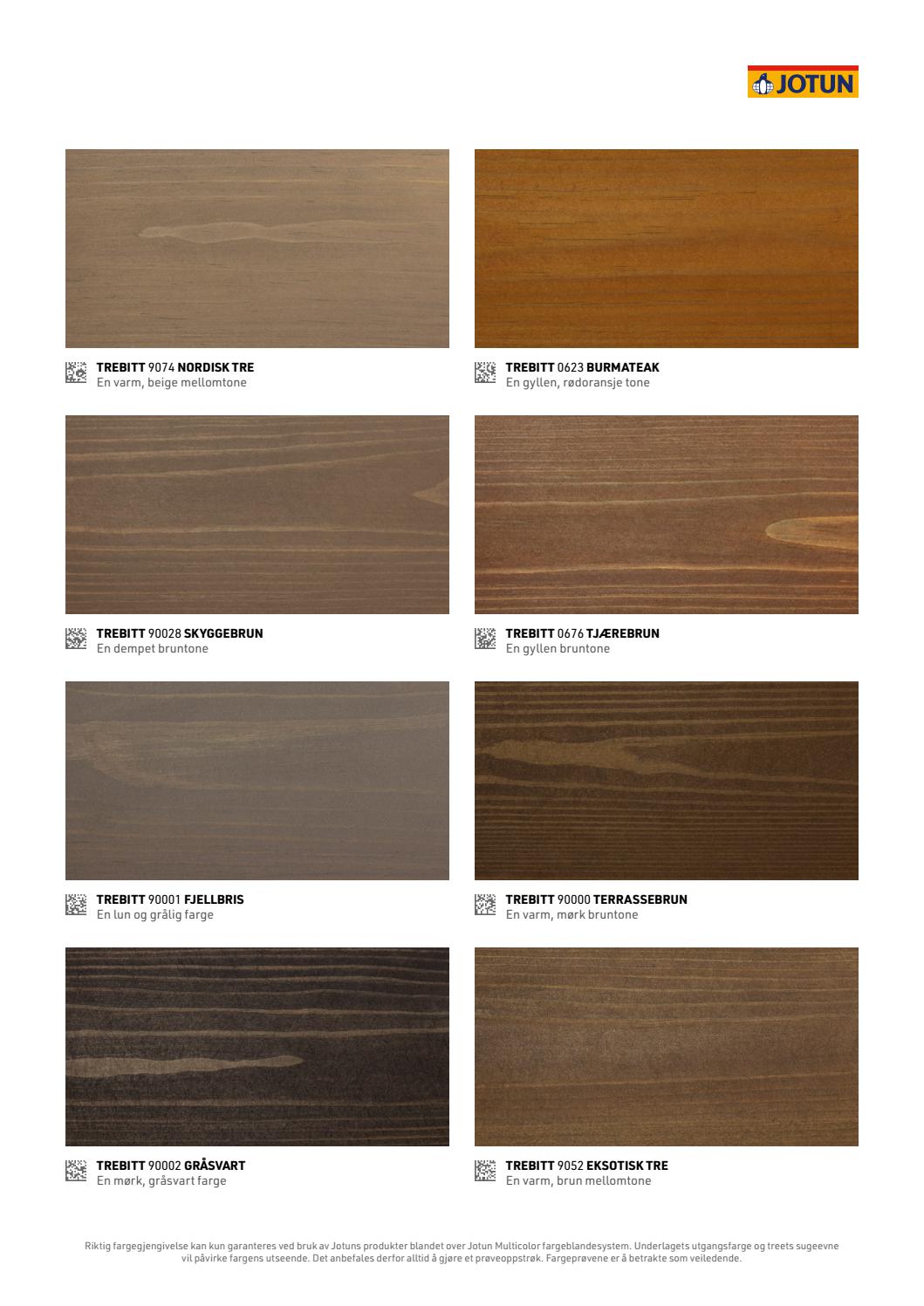 TREBITT terrassebeis fargekart by Jotun Dekorativ AS - Issuu