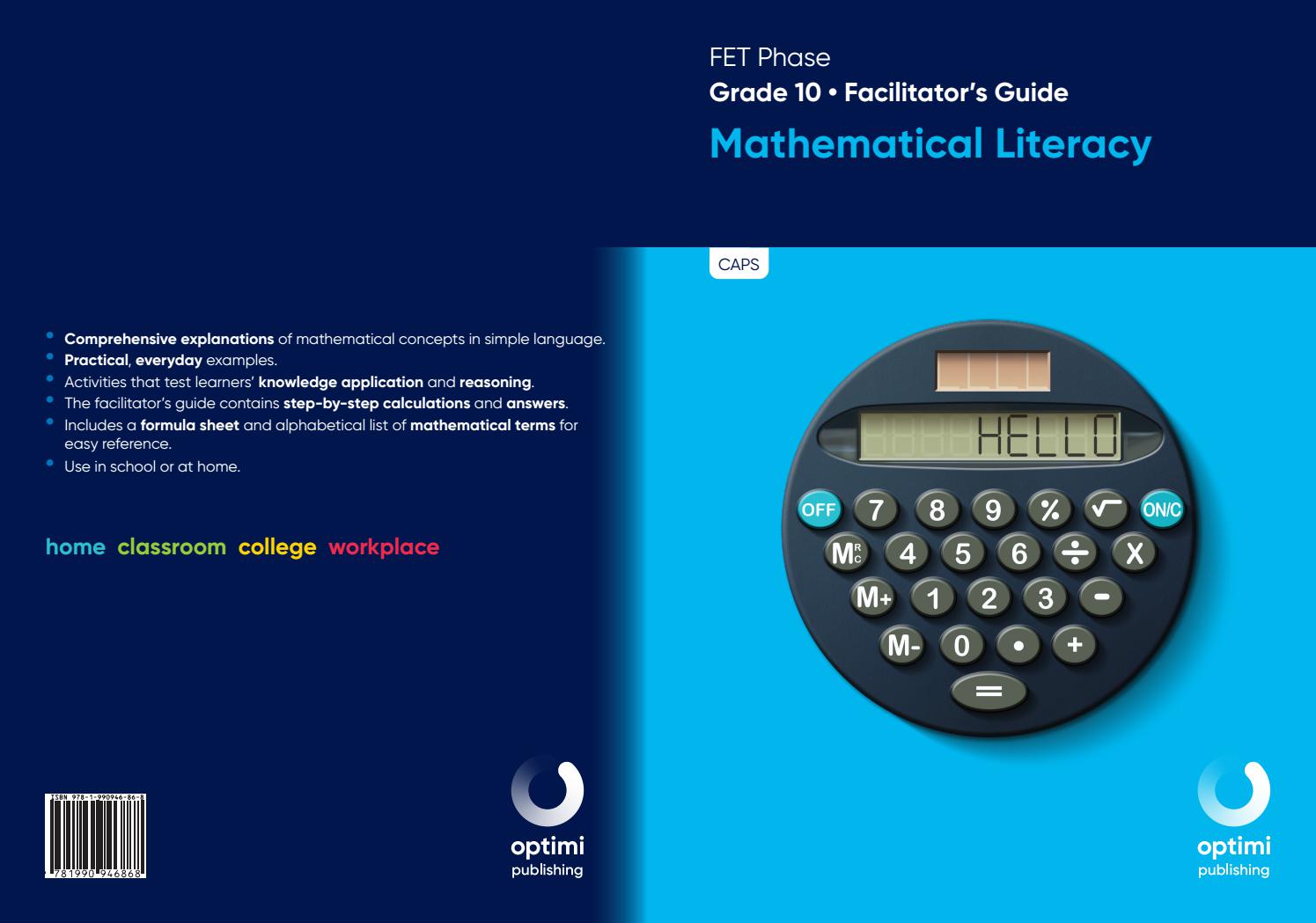 Gr 10-Mathematical Literacy Facilitator Guide by Impaq - Issuu