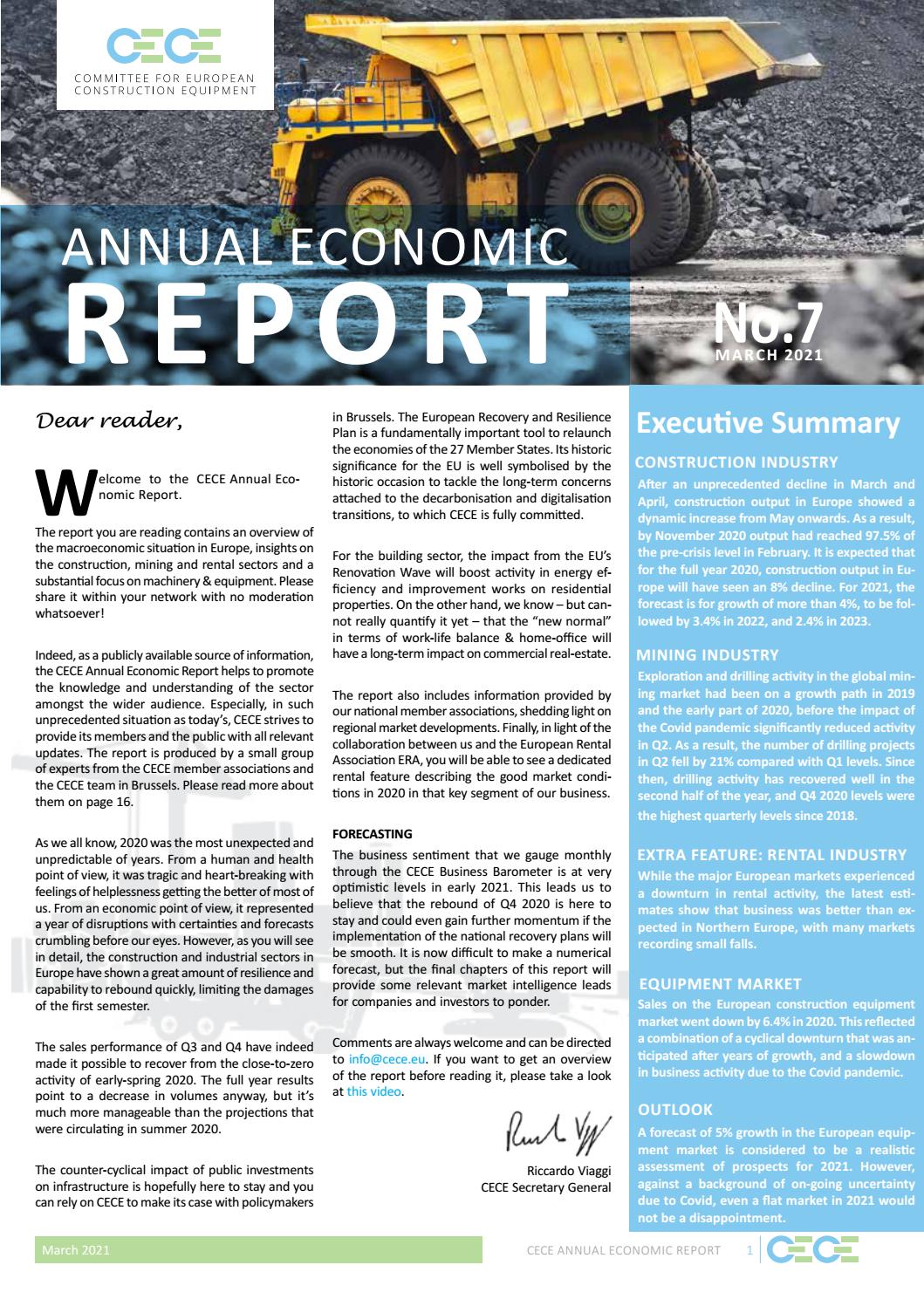 CECE Annual Economic Report 2021 by CECE - Issuu
