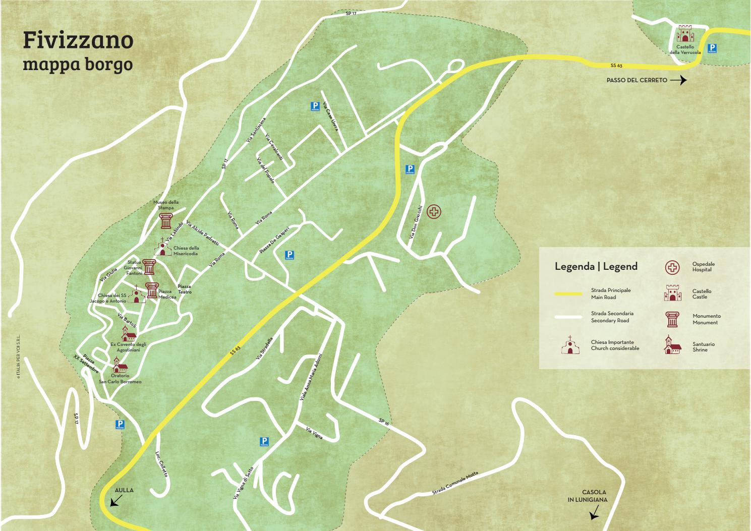 Orma di Dante non si cancella - Mappe del borgo - FIVIZZANO by Italia ...