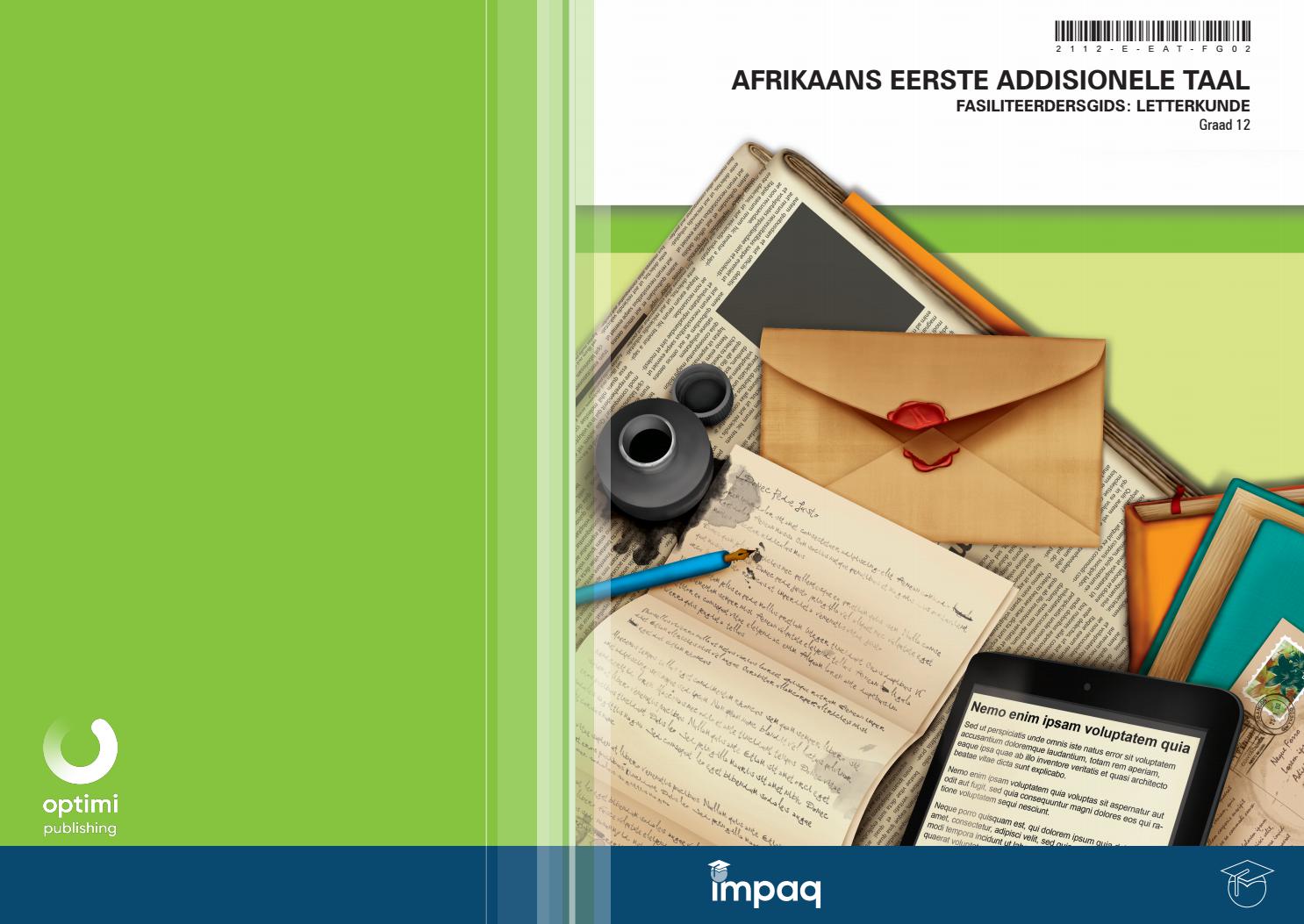 Gr 12-Afrikaans Eerste Addisionele Taal-Fasiliteerdersgids Letterkunde ...
